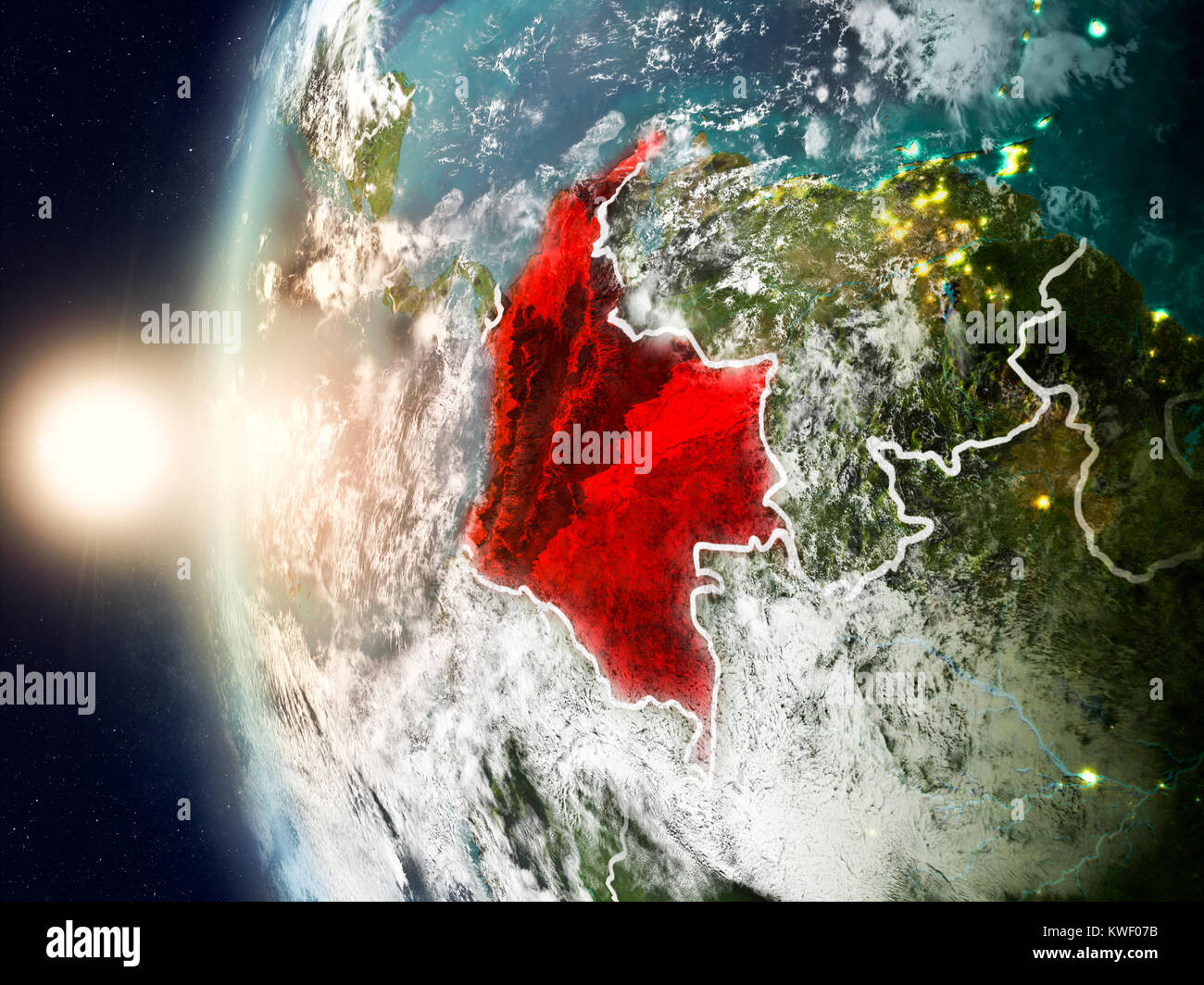 Satellite view colombia hi-res stock photography and images - Alamy