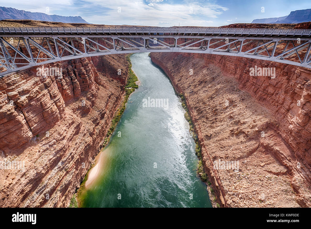 Navajo Steal Arch Bridge near Page, Arizona spans 833 feet across the ...