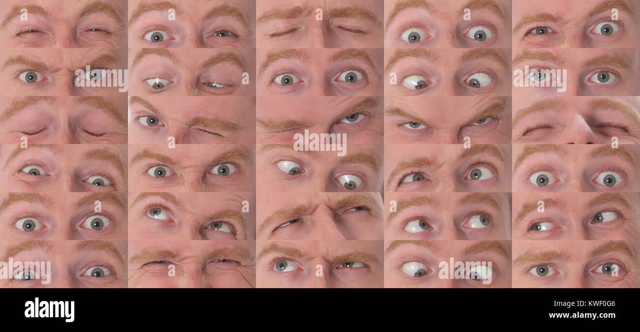 Details of large eyes expressions in closeup Stock Photo - Alamy