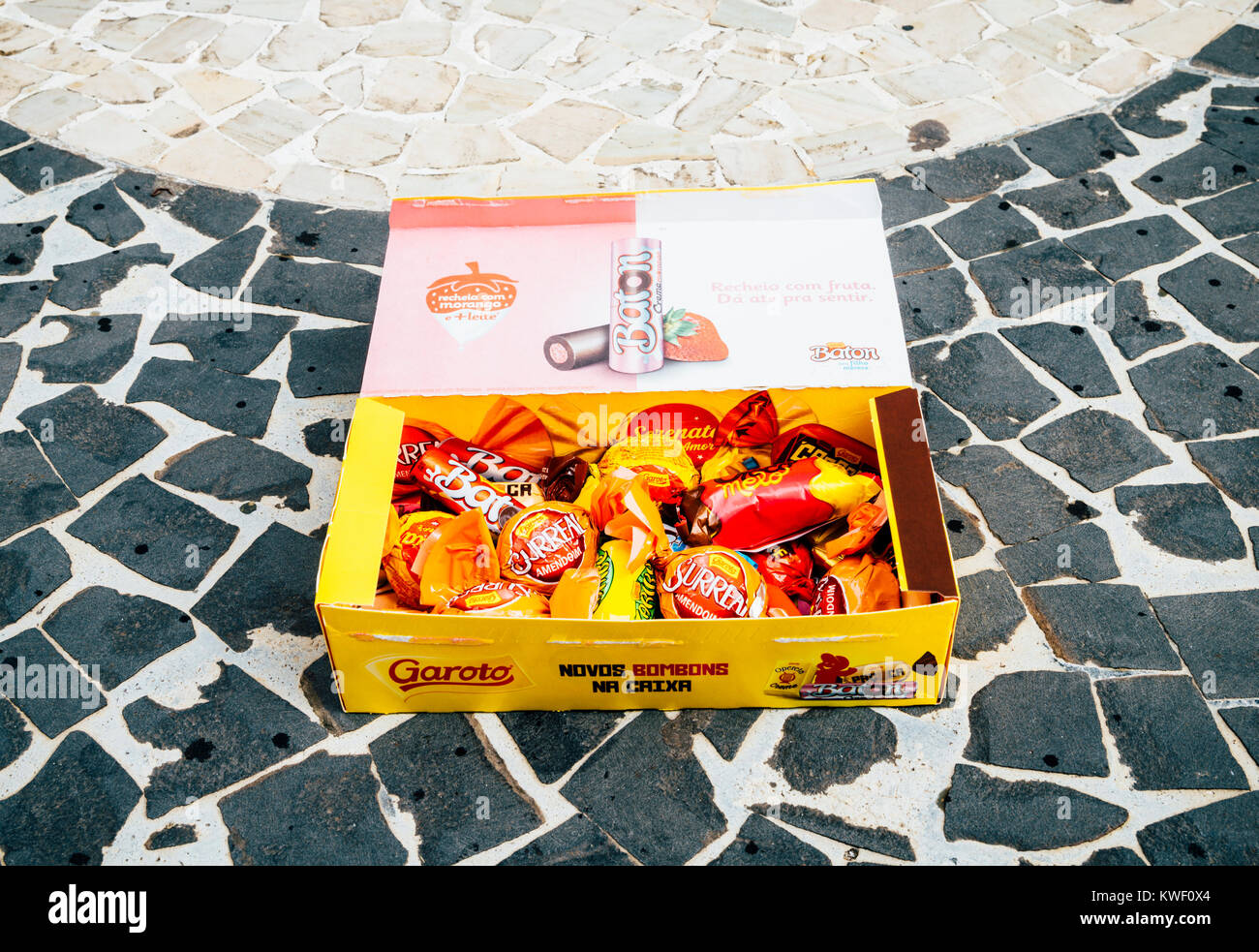 Illustrative editorial of a popular Brazilian assortment of chocolates ...