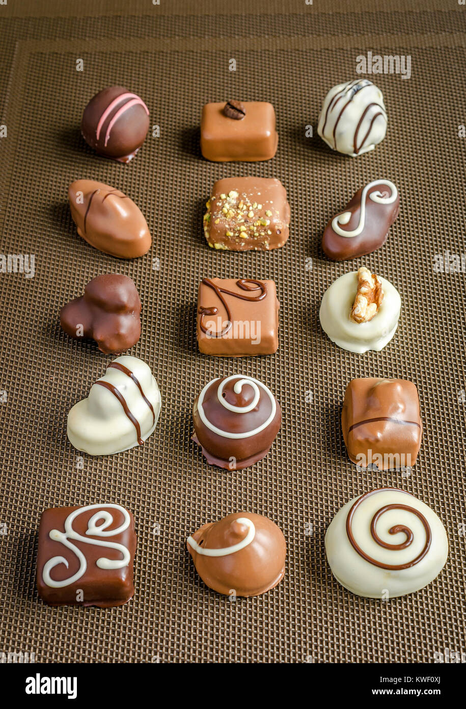 Luxury chocolate candies Stock Photo - Alamy