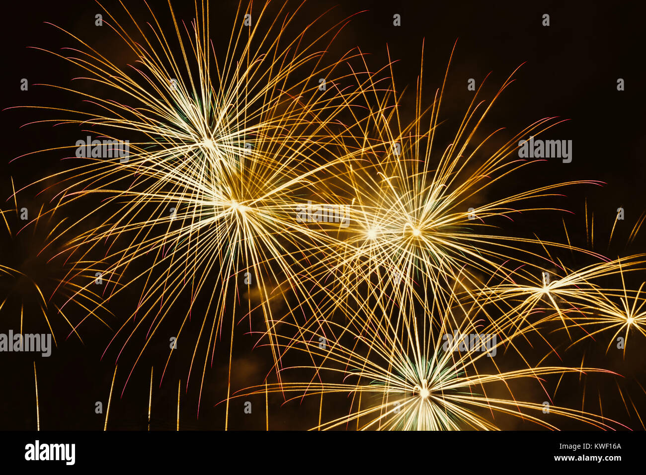 Fireworks in the night sky Stock Photo - Alamy