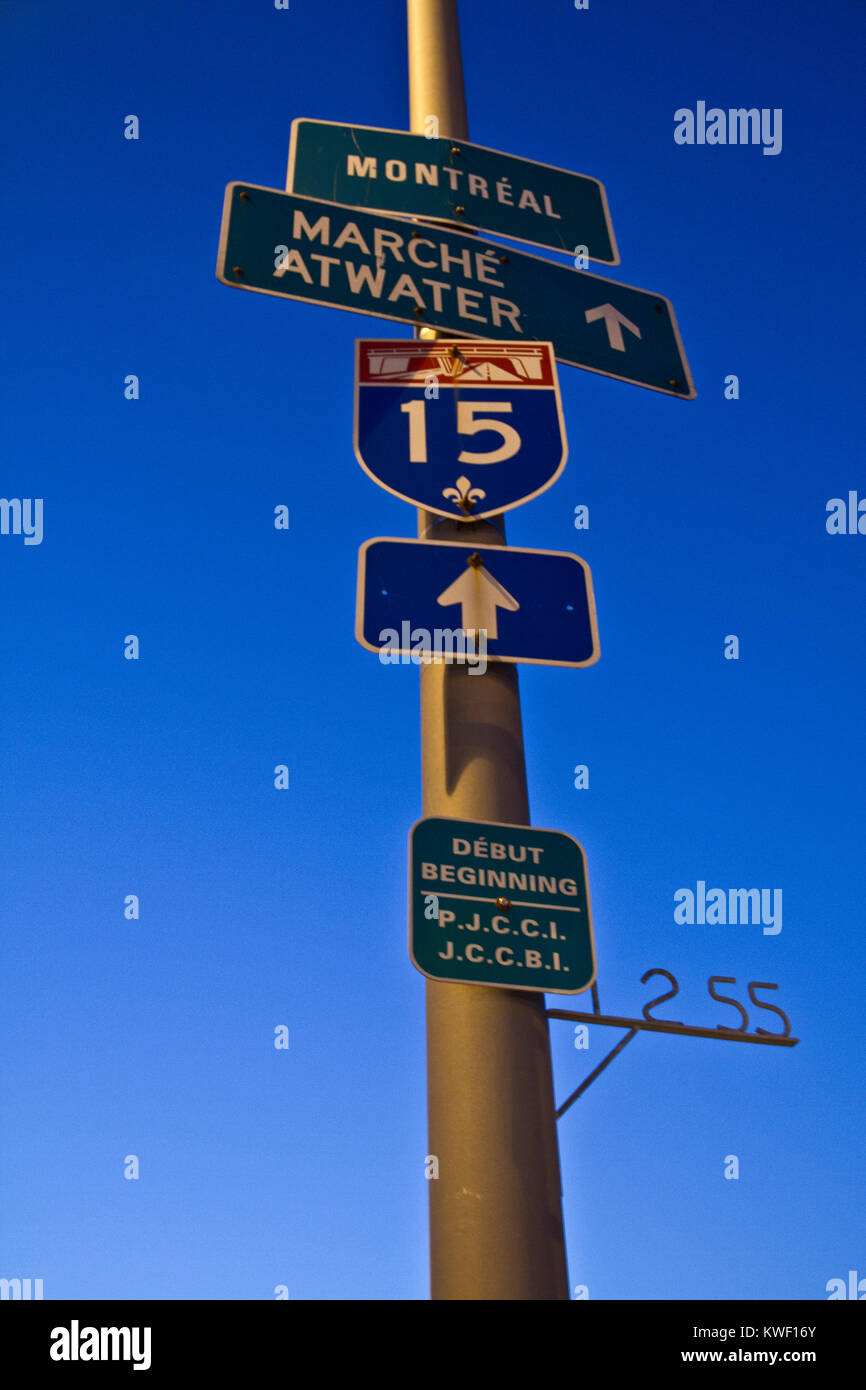 Montreal traffic sign hi-res stock photography and images - Alamy