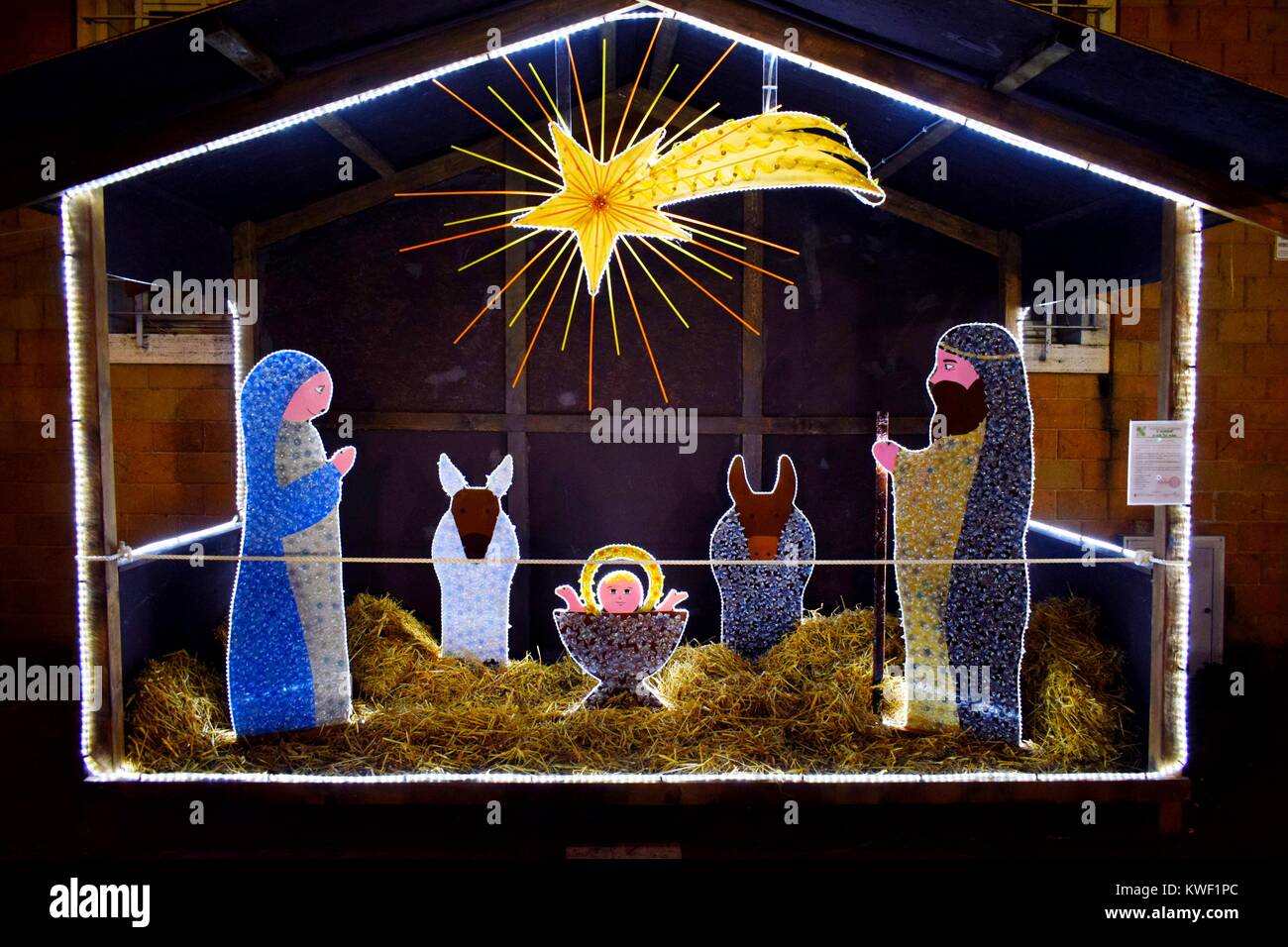 Electric light nativity scene in hi-res stock photography and images ...