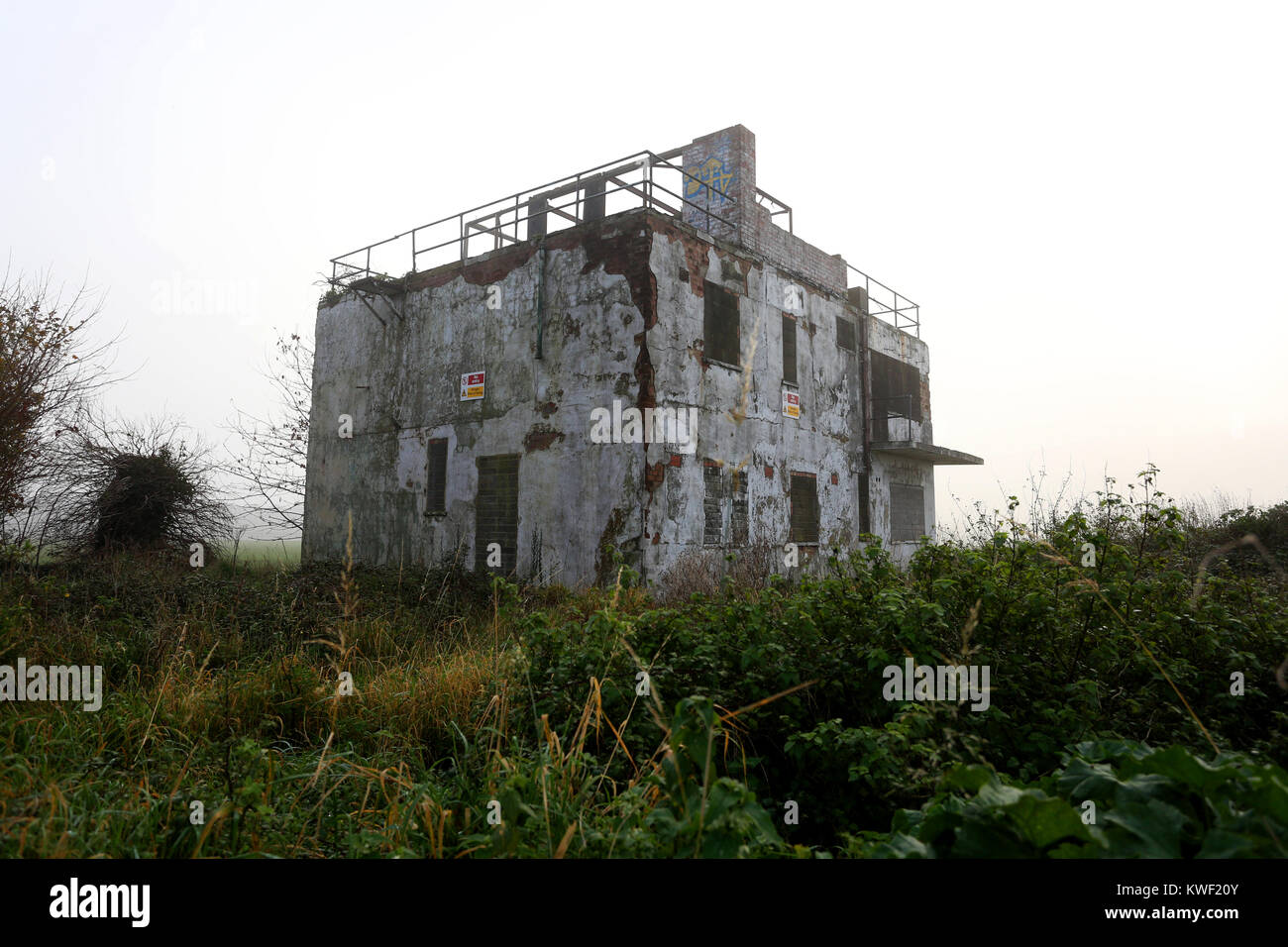 Tangmere Control Tower, near Chichester, UK. There is a local campaign ...