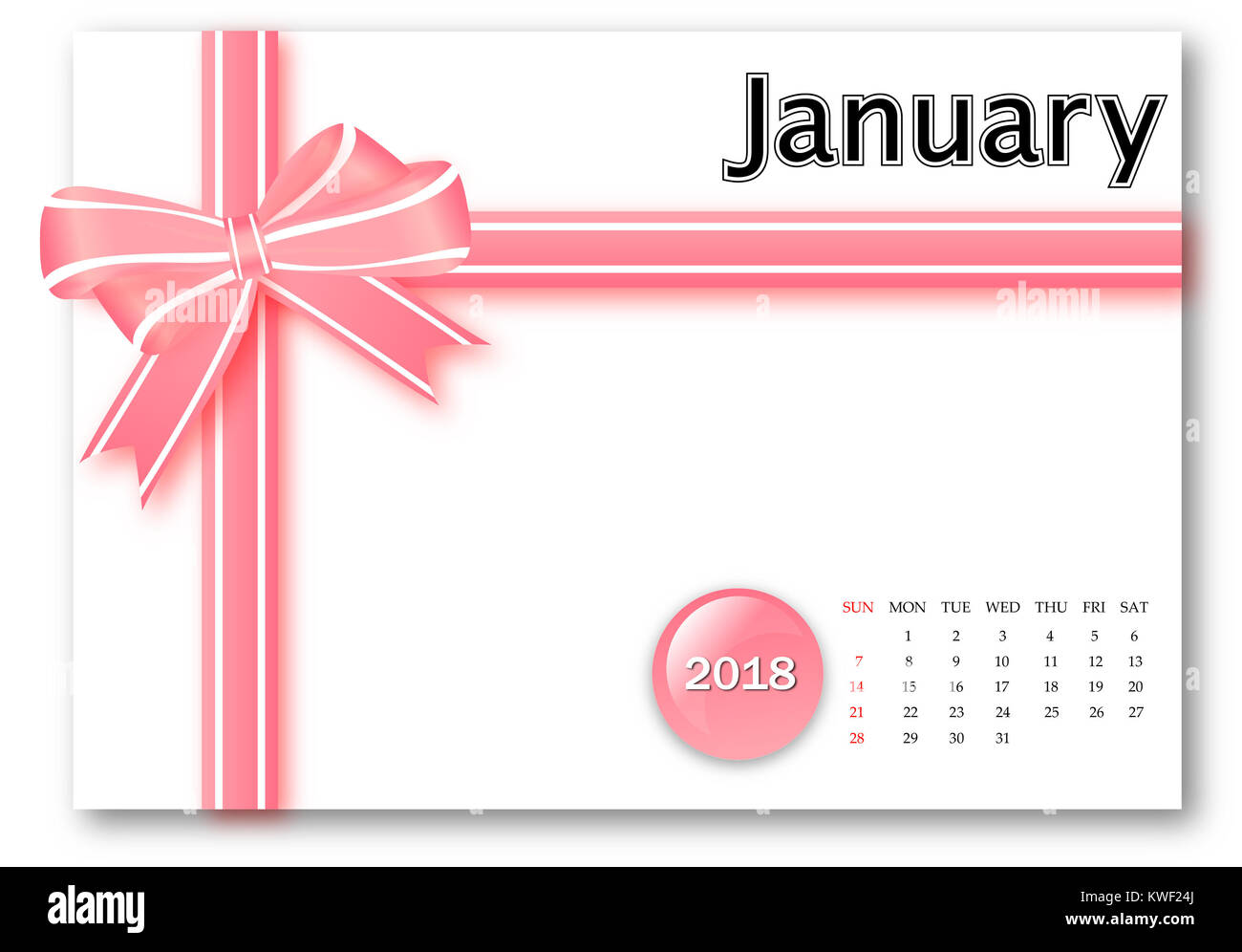 Colorful january calendar hi-res stock photography and images - Alamy