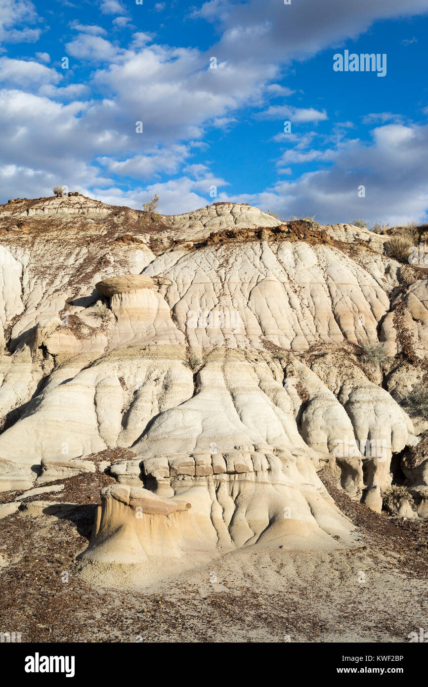 Alberta badlands eroded hill slope, Drumheller, Canada Stock Photo - Alamy