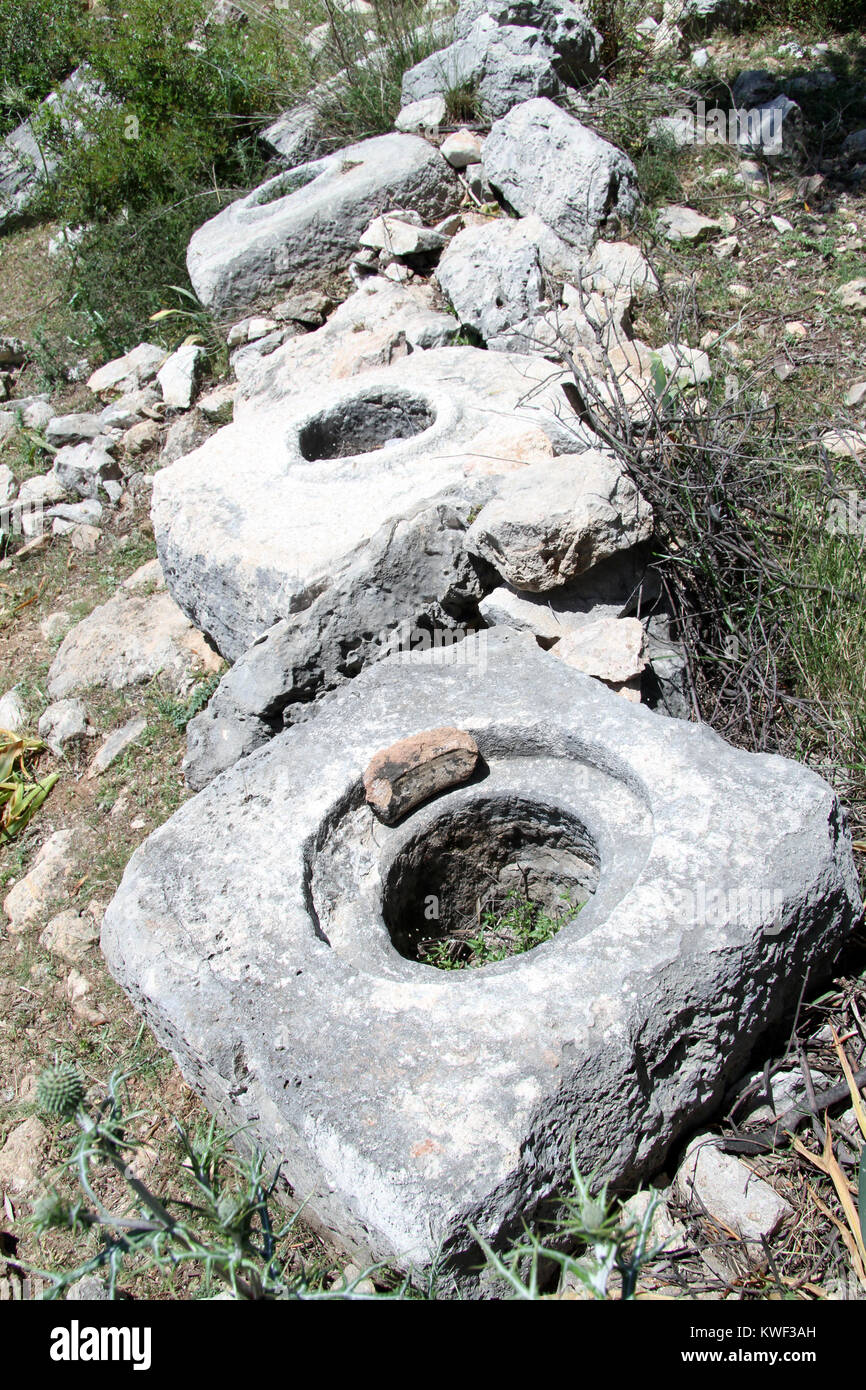 Big stones from Patara aqueduct in Turkey Stock Photo - Alamy