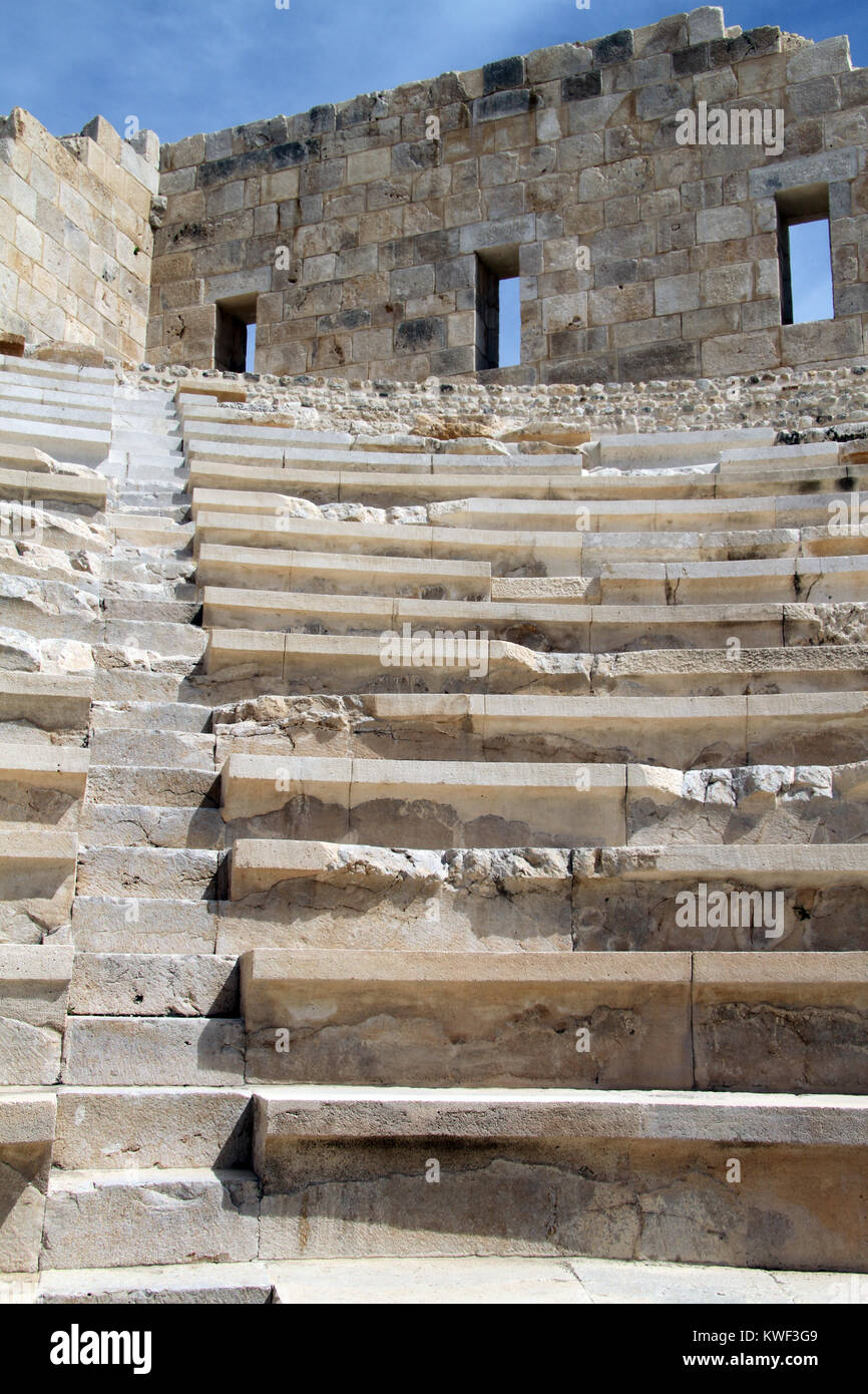 Row of seats in odeon in Patara, Turkey Stock Photo - Alamy