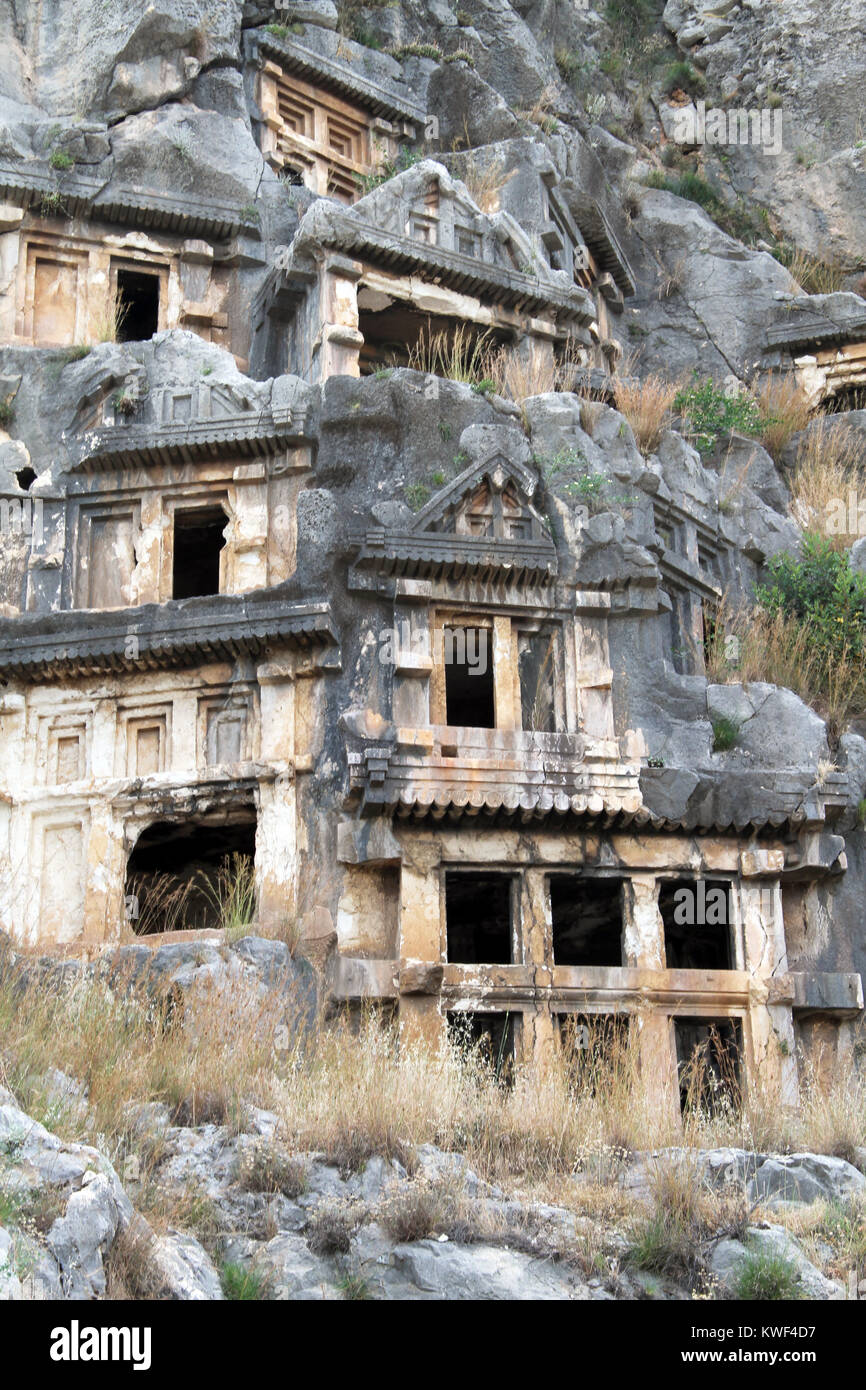 Royal tombs in Myra, Turkey Stock Photo - Alamy