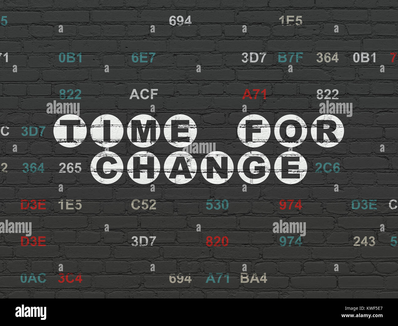 Timeline concept: Time for Change on wall background Stock Photo - Alamy