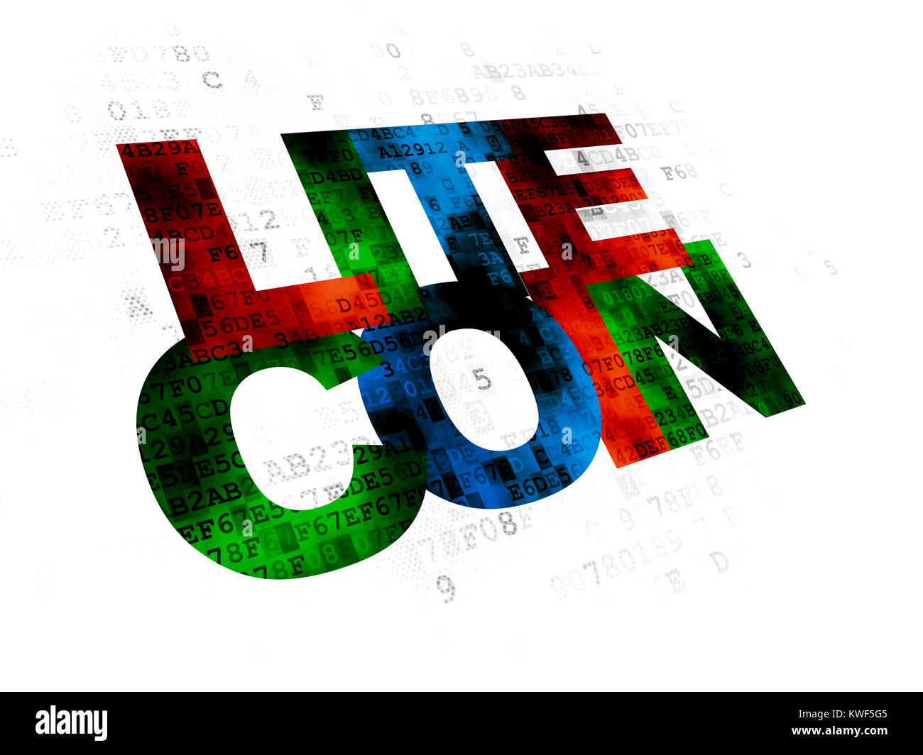 Blockchain concept: Litecoin on Digital background Stock Photo - Alamy