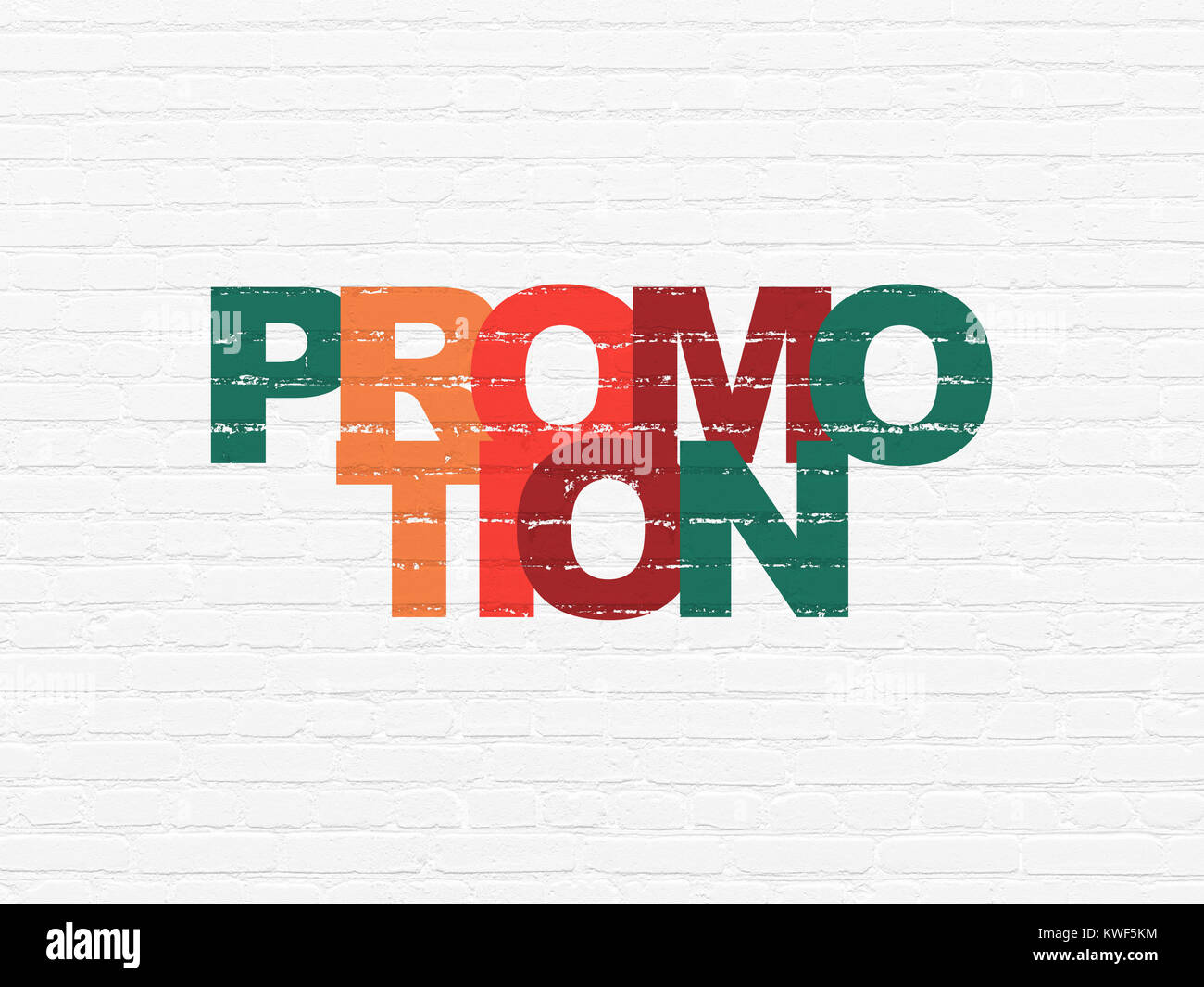 Marketing concept: Promotion on wall background Stock Photo - Alamy