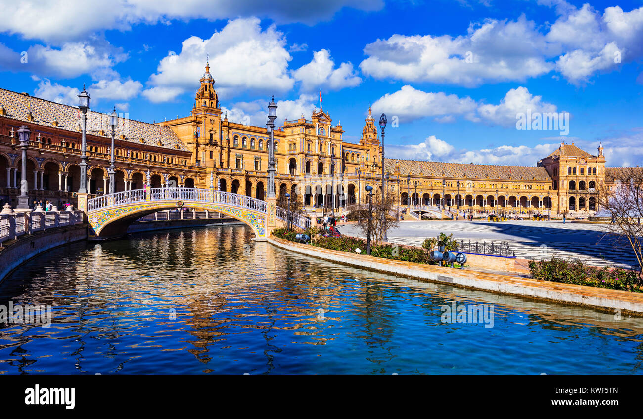 Impressive Plaza de espana,Sevilla,Spain Stock Photo - Alamy