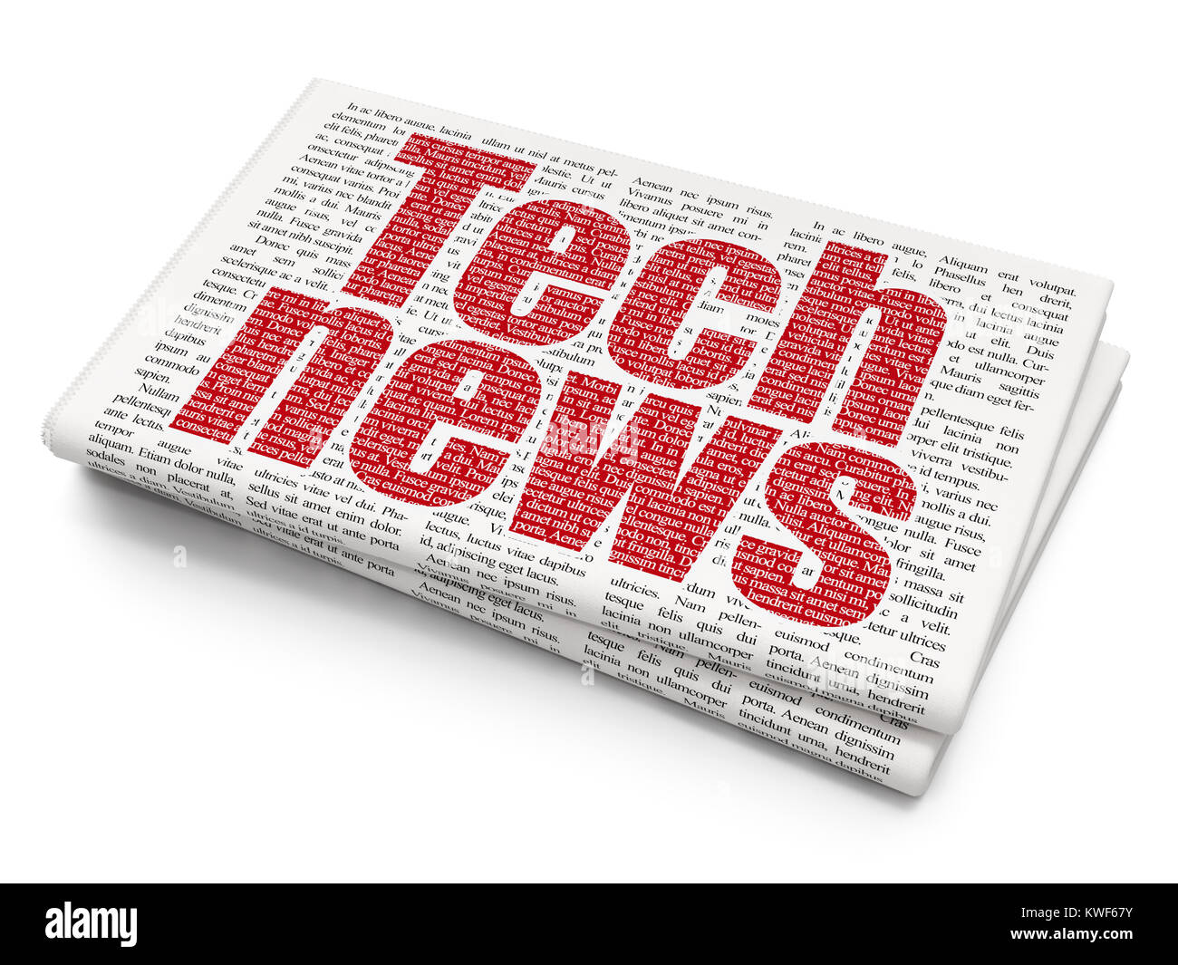 News concept: Tech News on Newspaper background Stock Photo - Alamy