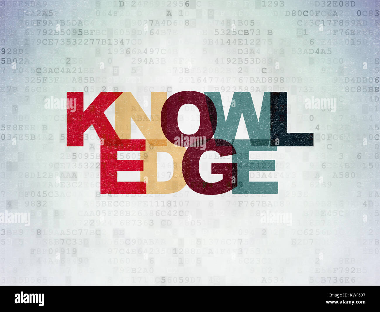 Studying concept: Knowledge on Digital Data Paper background Stock ...