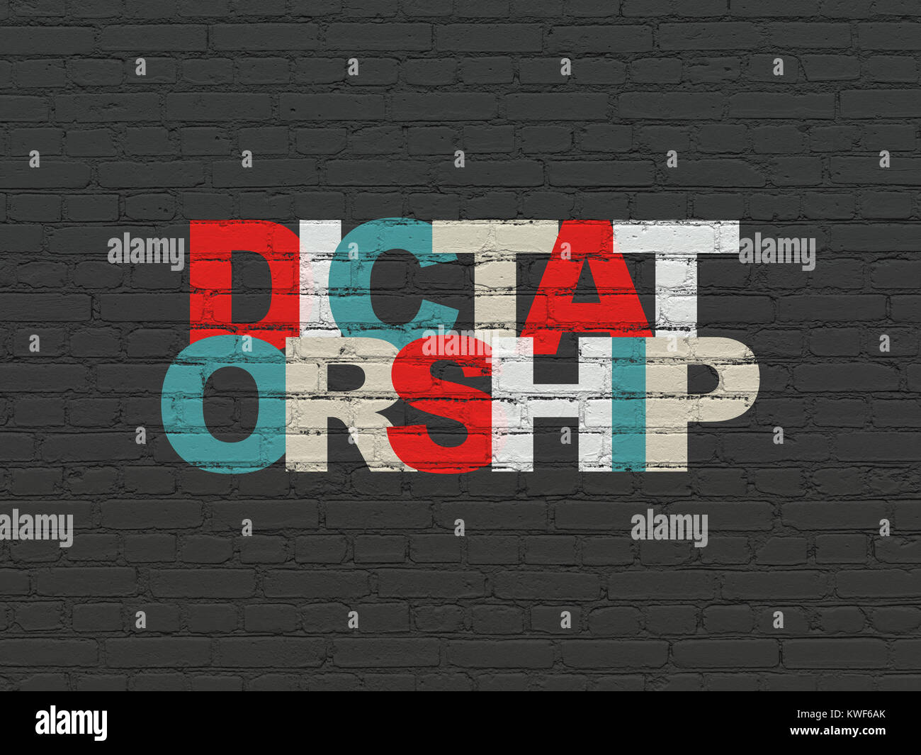 Politics concept: Dictatorship on wall background Stock Photo - Alamy