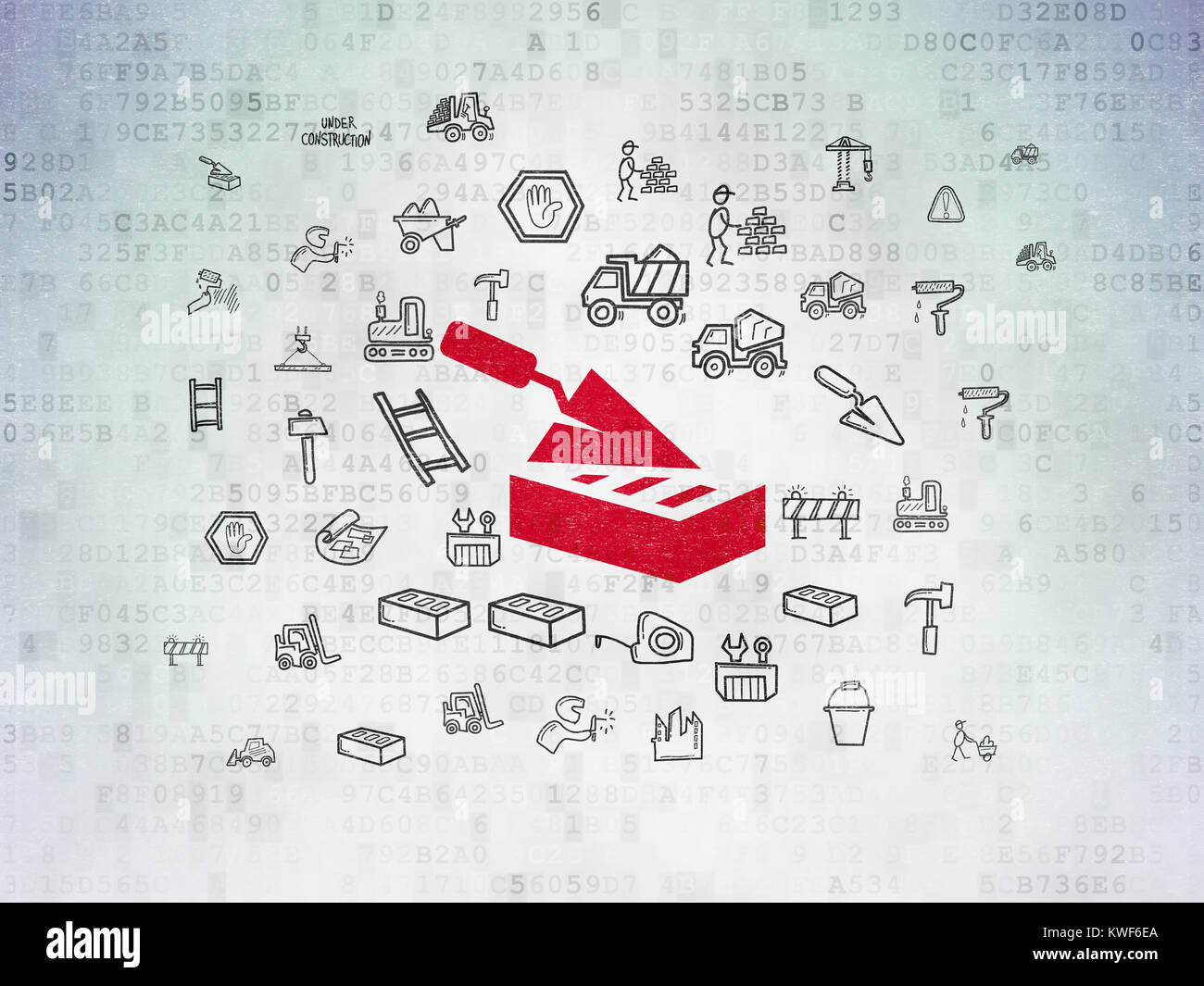 Constructing concept bricks on hi-res stock photography and images - Alamy
