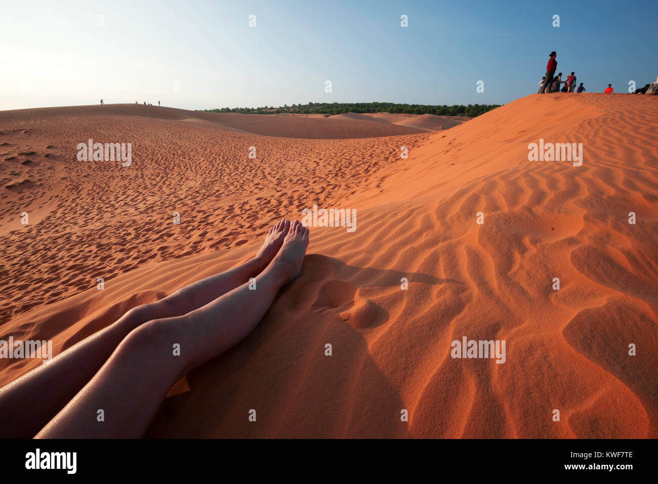 The famous Red Sand Dunes, Mui Ne, Phan Thiet, Vietnam Stock Photo - Alamy