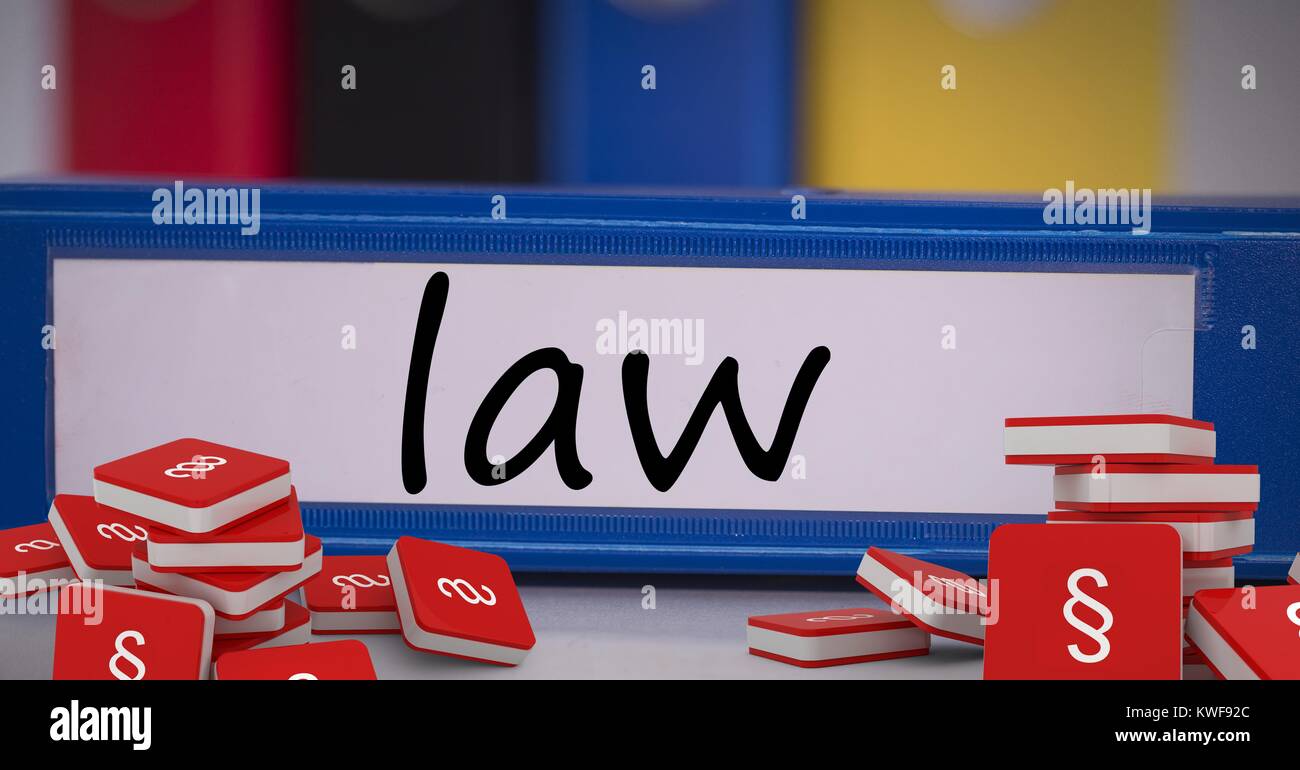 3D Section symbol icons and law folder Stock Photo - Alamy