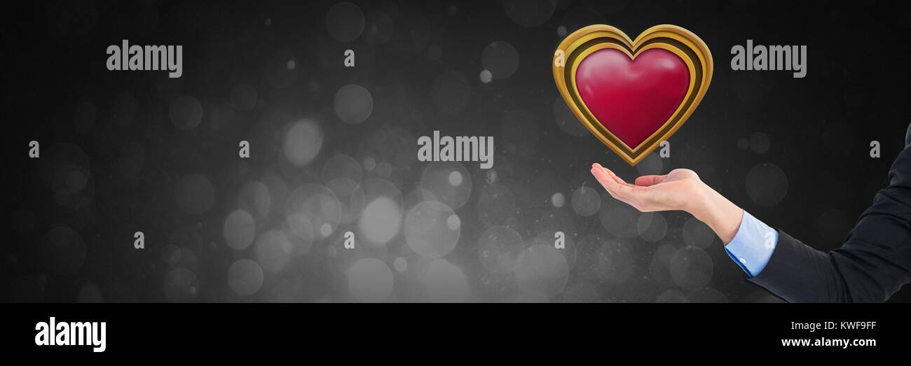 open hand and heart Stock Photo - Alamy