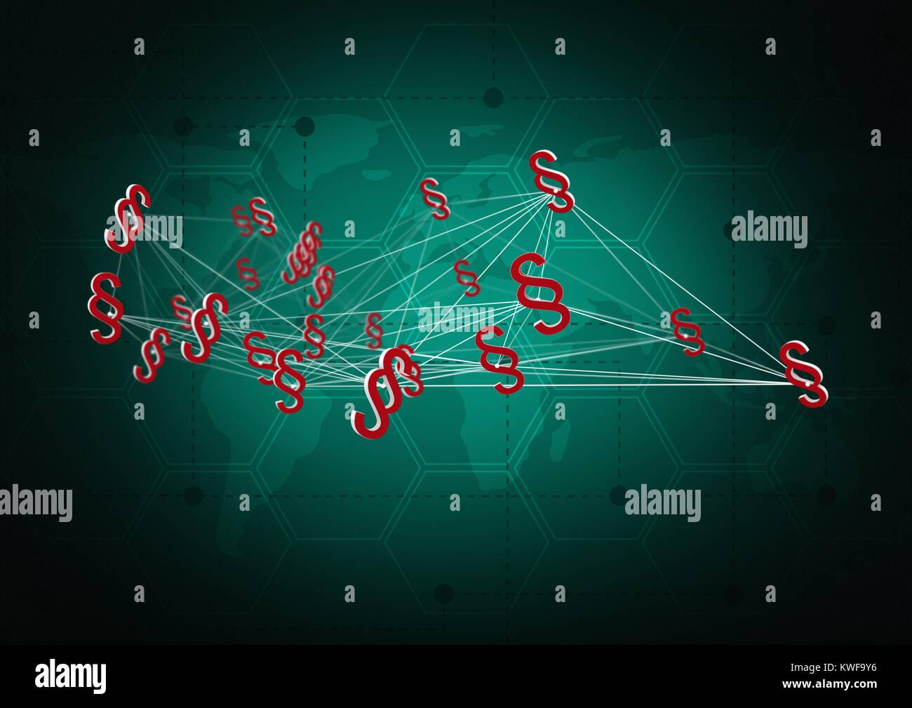3D Section Symbol icons with world map Stock Photo - Alamy