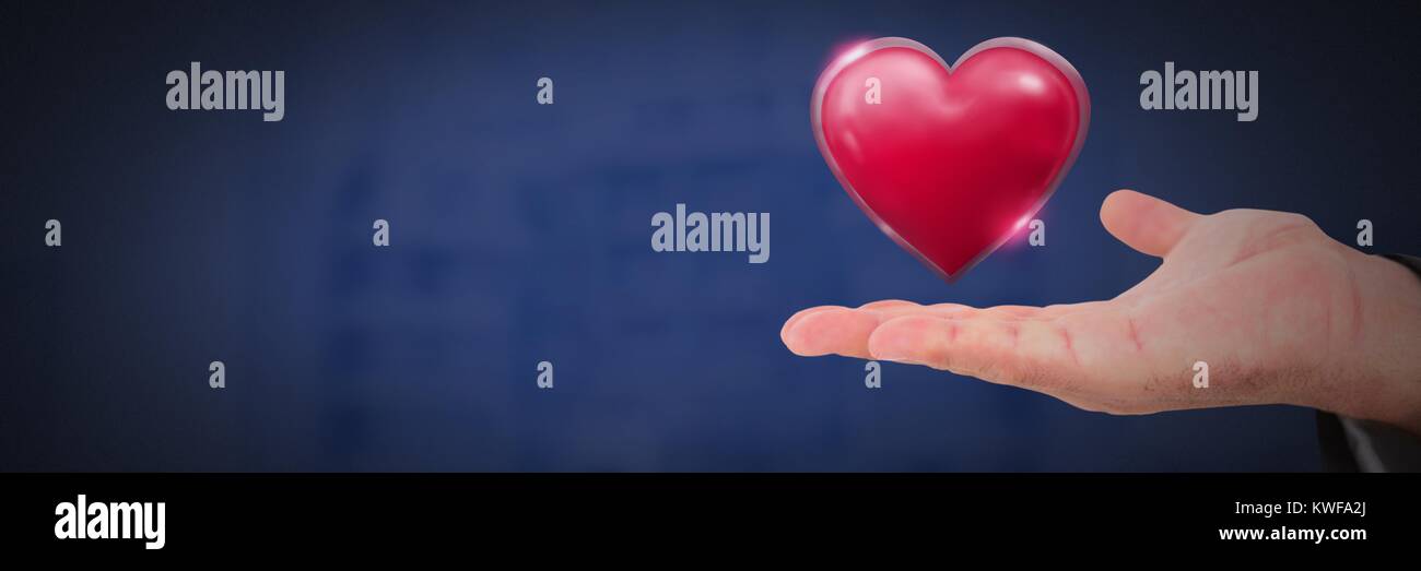 open hand and heart Stock Photo - Alamy