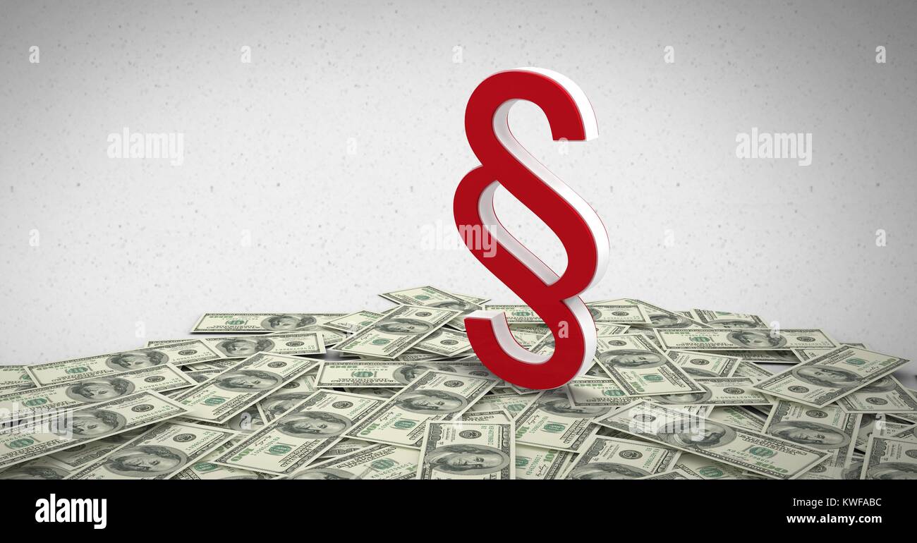 3D Section Symbol icon with money notes Stock Photo - Alamy