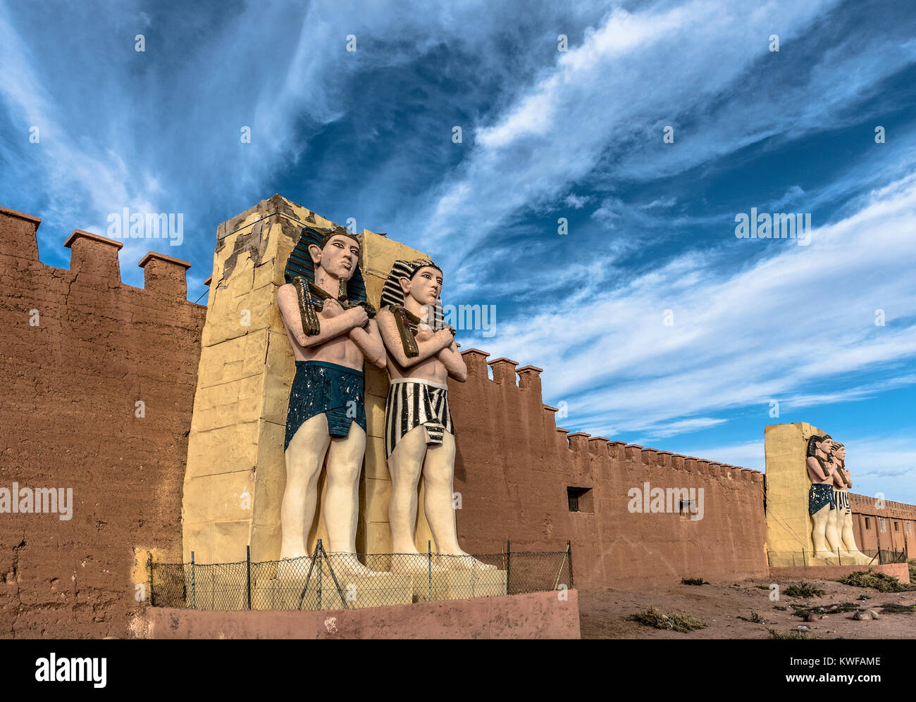 Egyptian sentinels with dramatic sky Stock Photo - Alamy