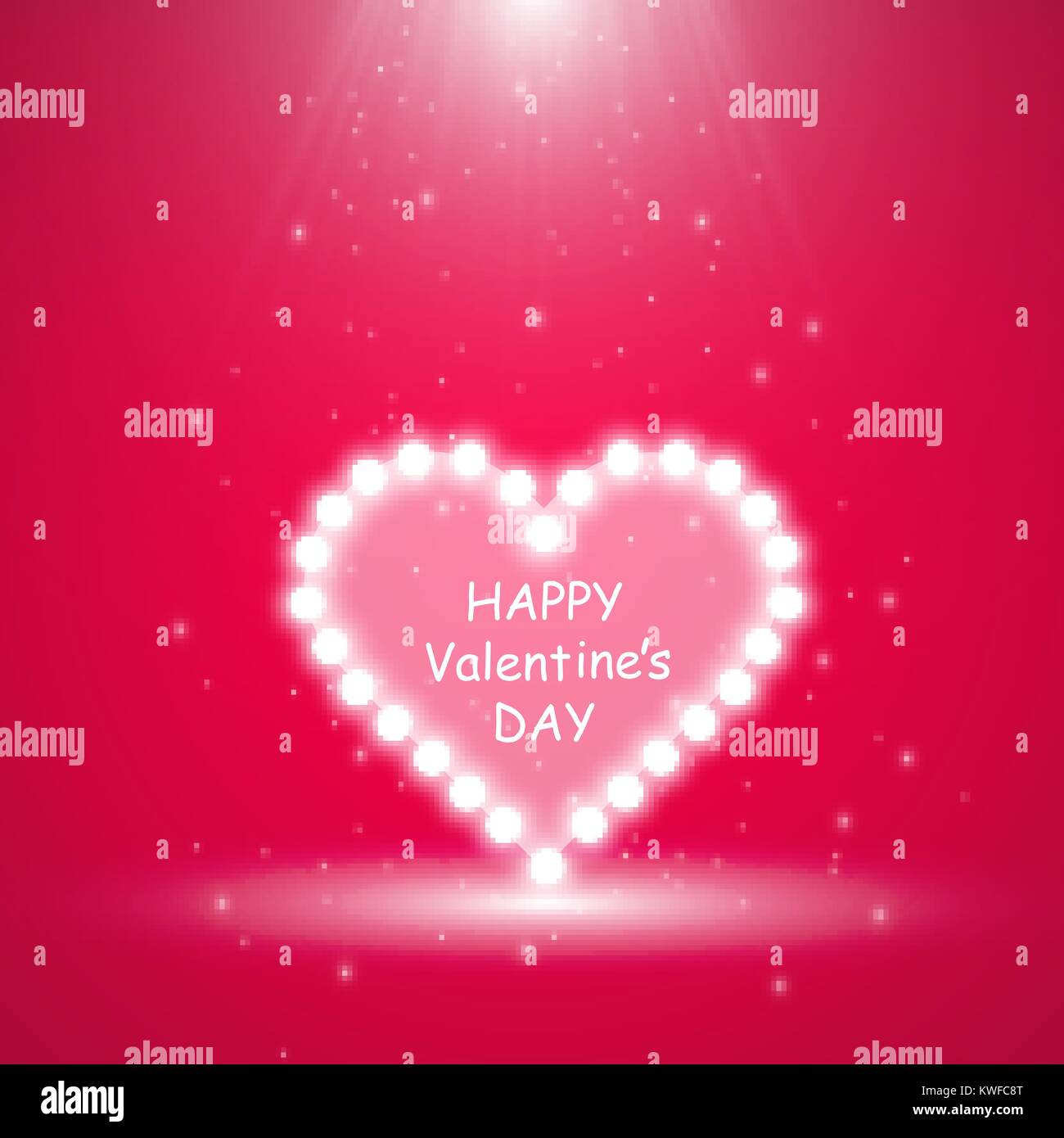 Heart of the lamps and projector on a transparent background ...