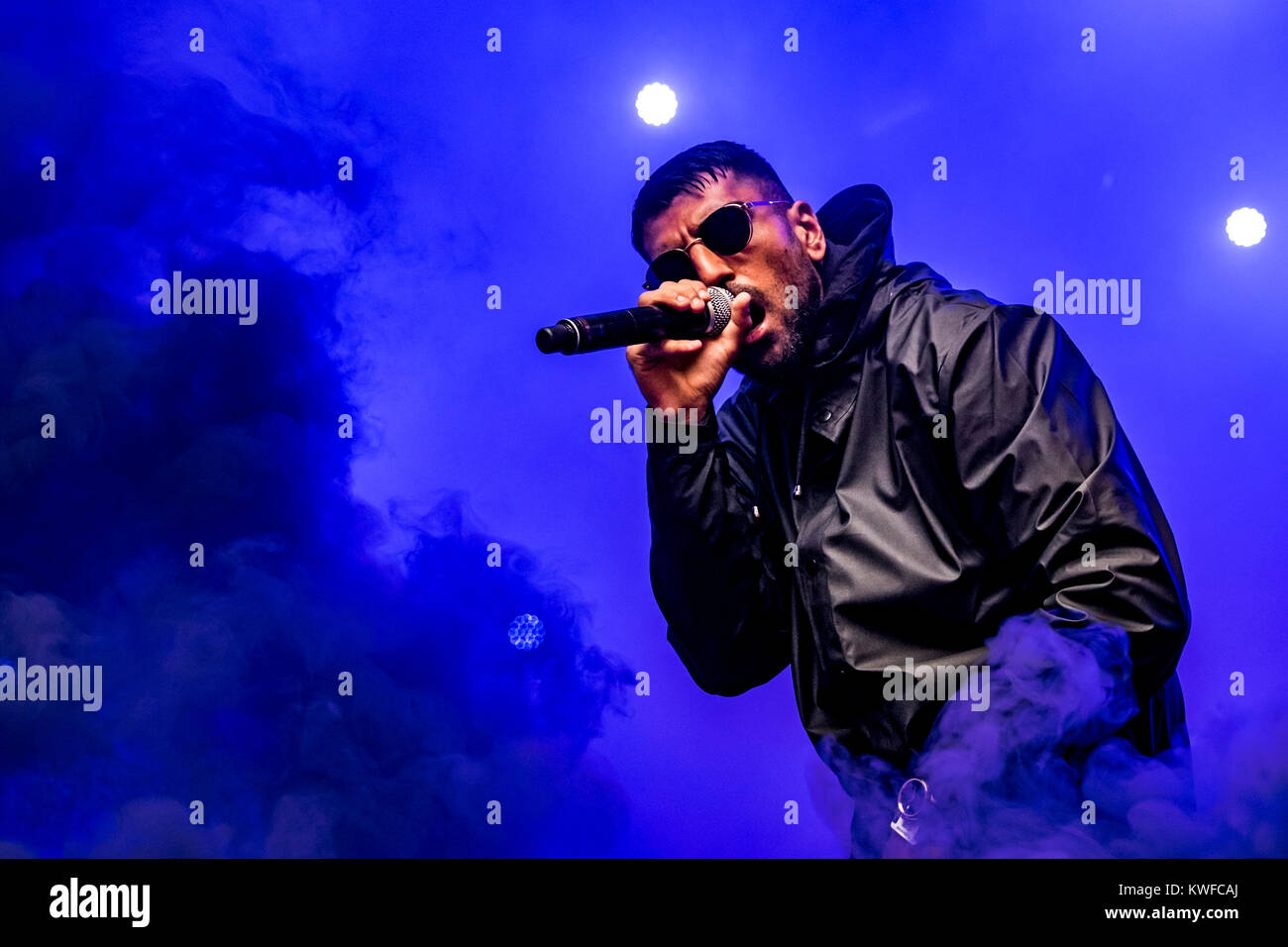The Danish rapper Sivas (Stylized S!vas) performs a live concert at ...