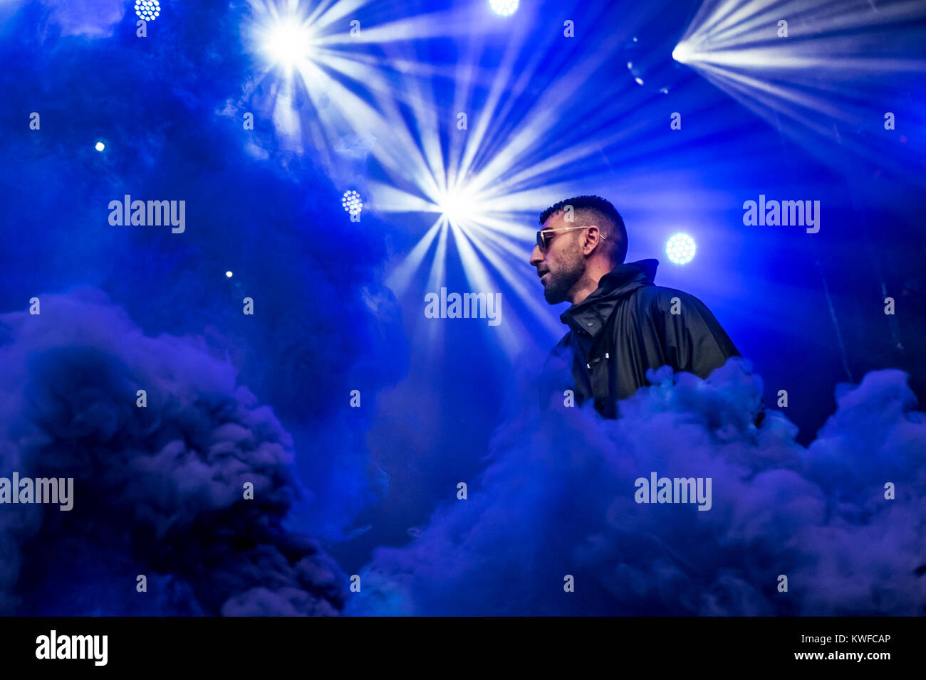 The Danish rapper Sivas (Stylized S!vas) performs a live concert at ...
