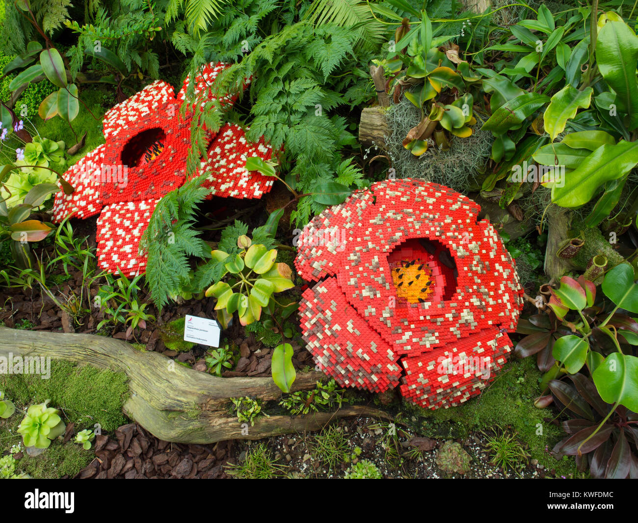 Red Flower Sculptures Stock Photo - Alamy