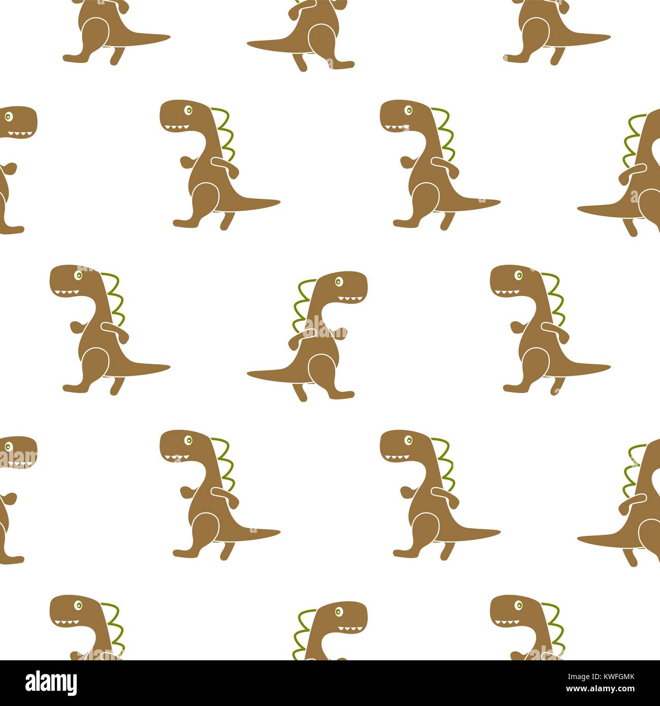 Dino simple brown color seamless vector pattern Stock Vector Image ...