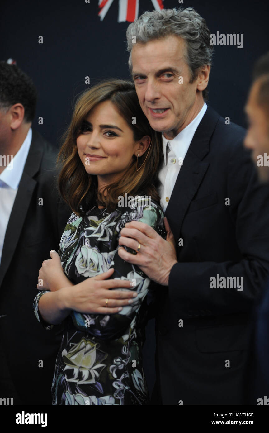 NEW YORK, NY - AUGUST 14: Peter Capaldi, Jenna Coleman attends BBC ...
