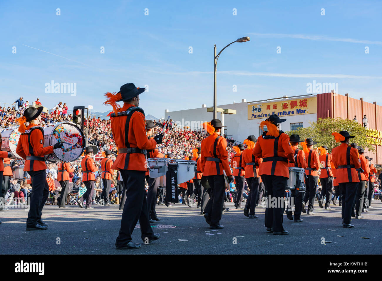 Pasadena, JAN 1: Australia Marching Koalas Band show of the superb Tournament of the famous Rose ...