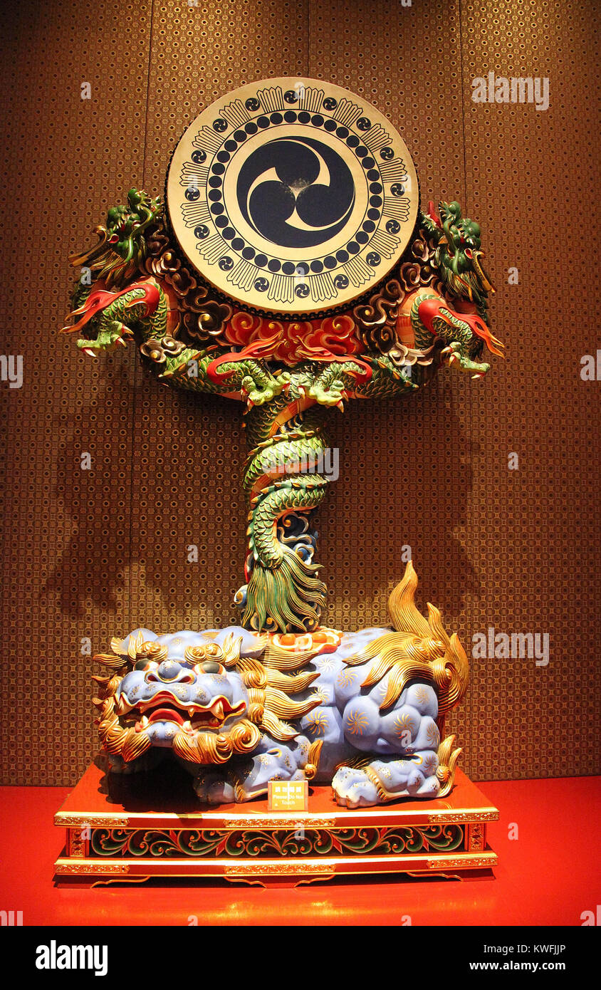 Exhibit at Buddha Tooth Relic Temple in Singapore Stock Photo - Alamy