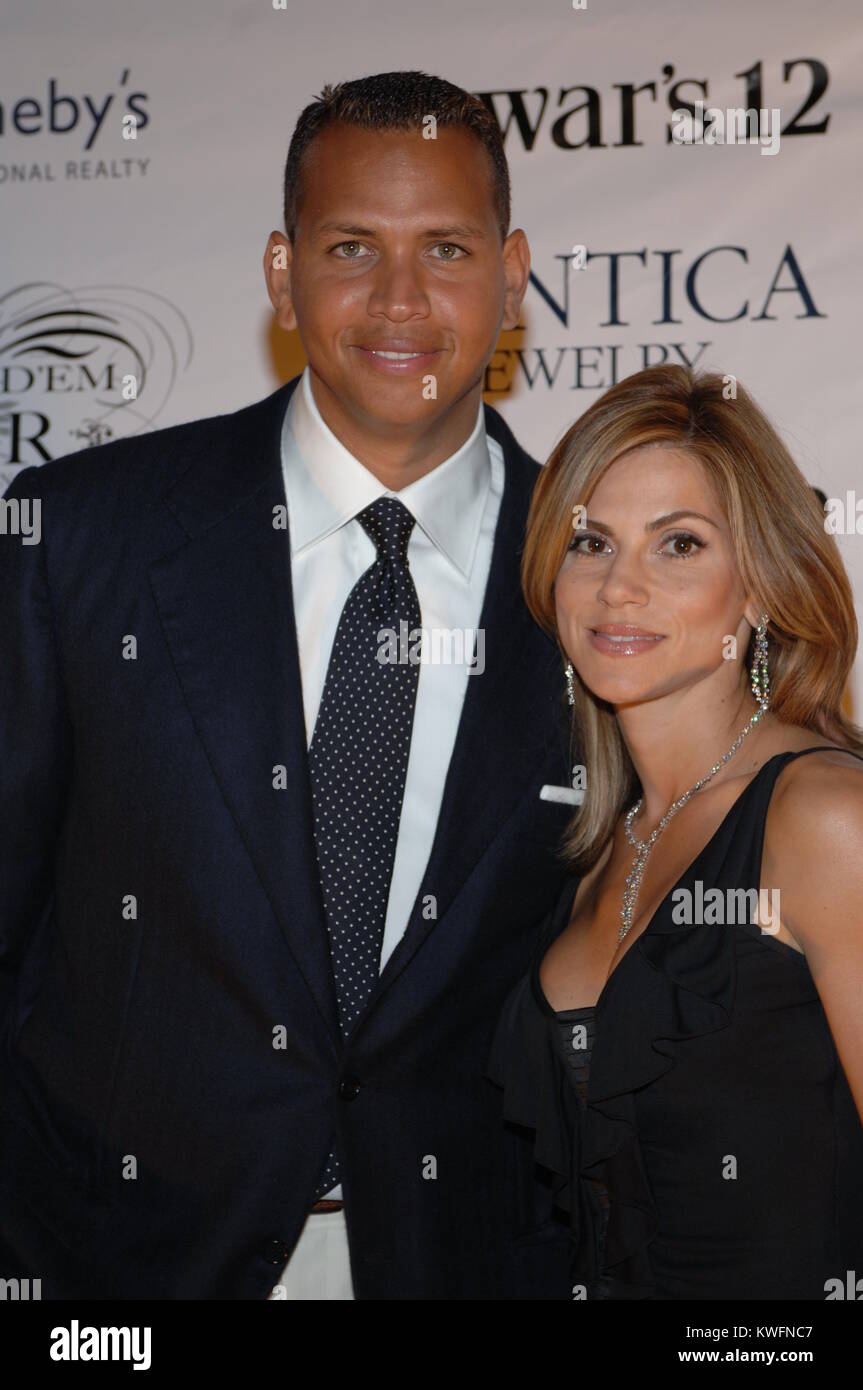 INDIAN CREEK, FL. JANUARY 21, 2006: Alex Rodriguez, aka A-Rod and wife ...