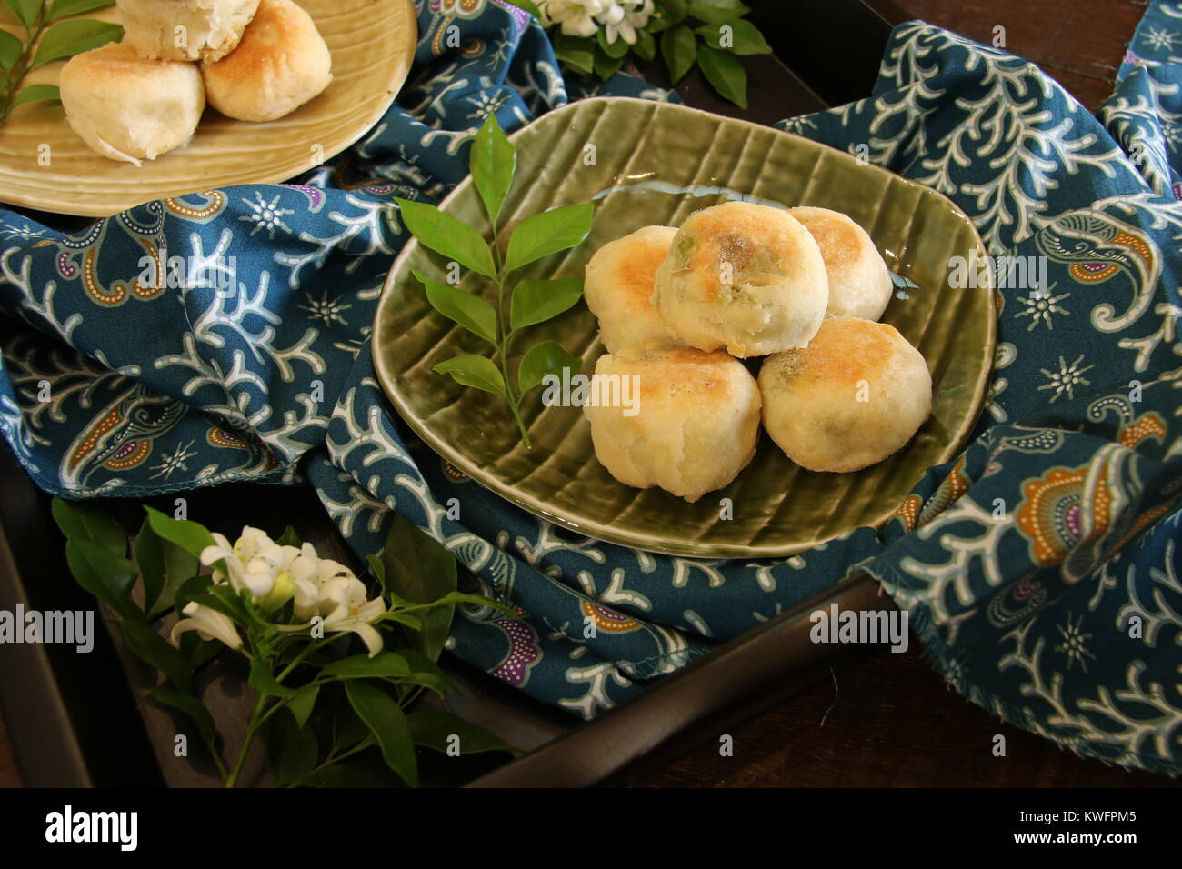 Bakpia Pathok. Peranakan pastry of baked flaky dough with fillings of ...