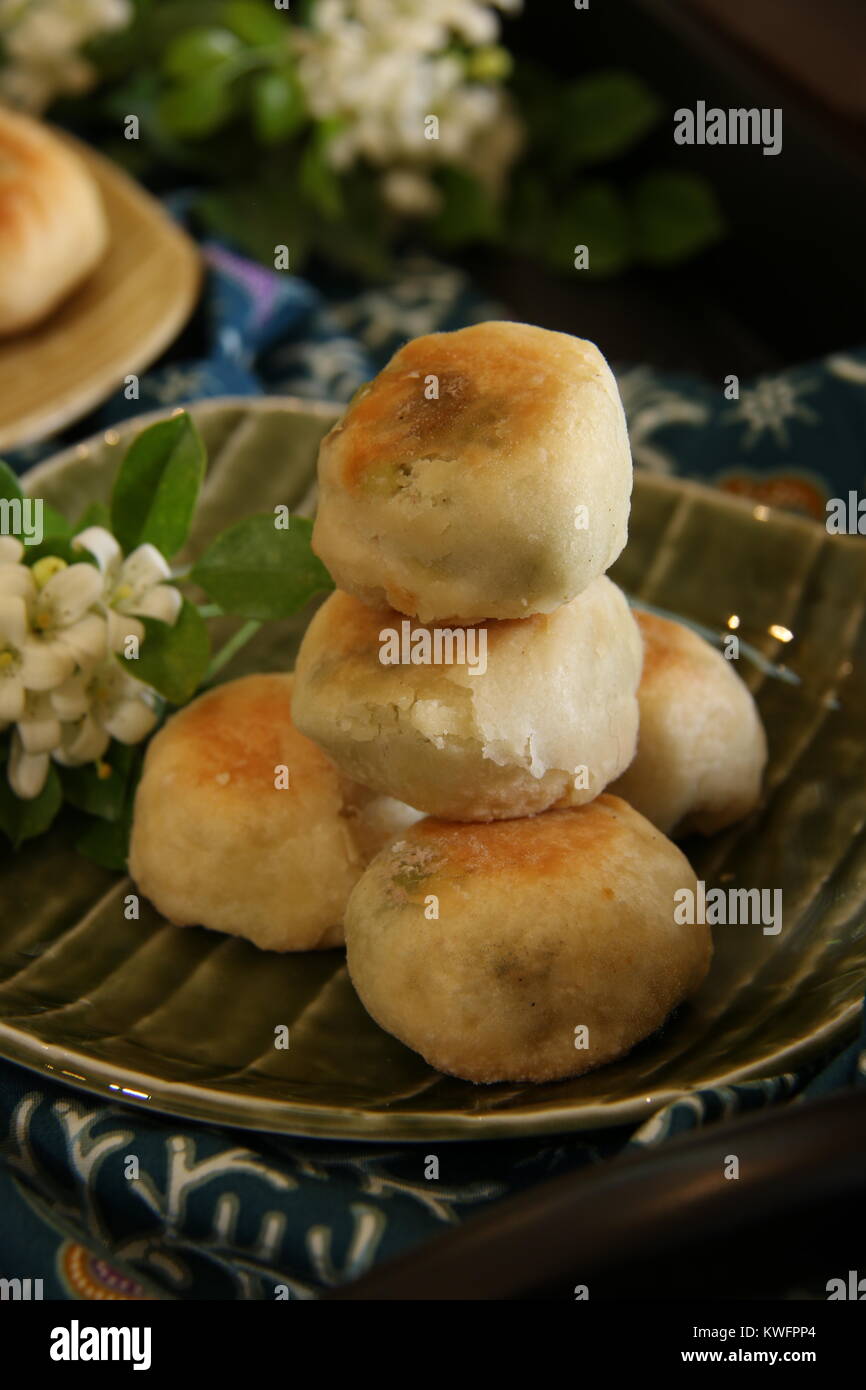 Bakpia Pathok. Peranakan pastry of baked flaky dough with fillings of ...