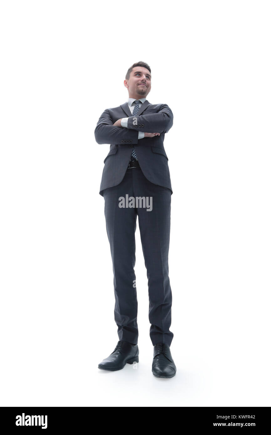 bottom view. confident businessman Stock Photo - Alamy