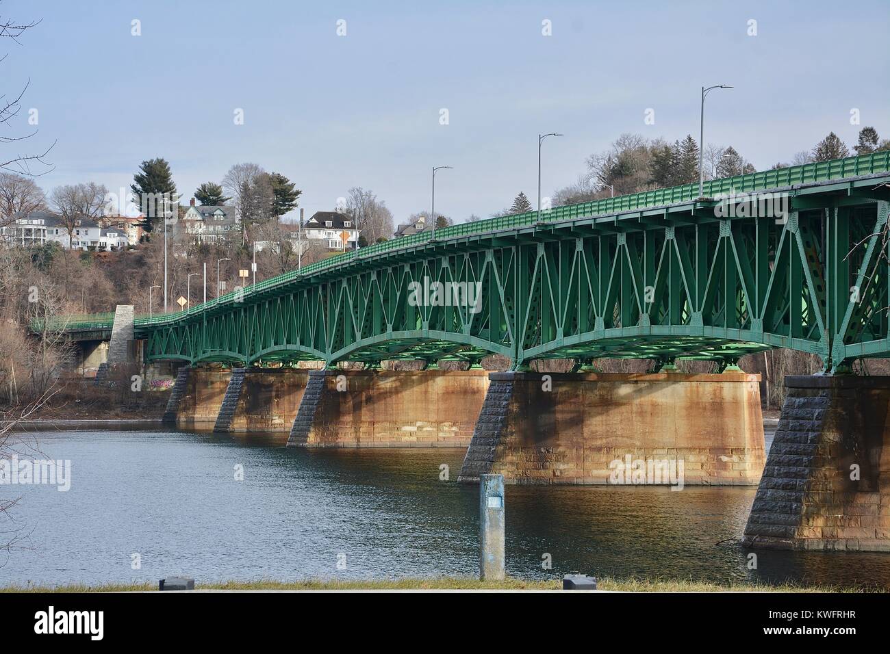 A bridge over the Connecticut River in Western Massachusetts between ...