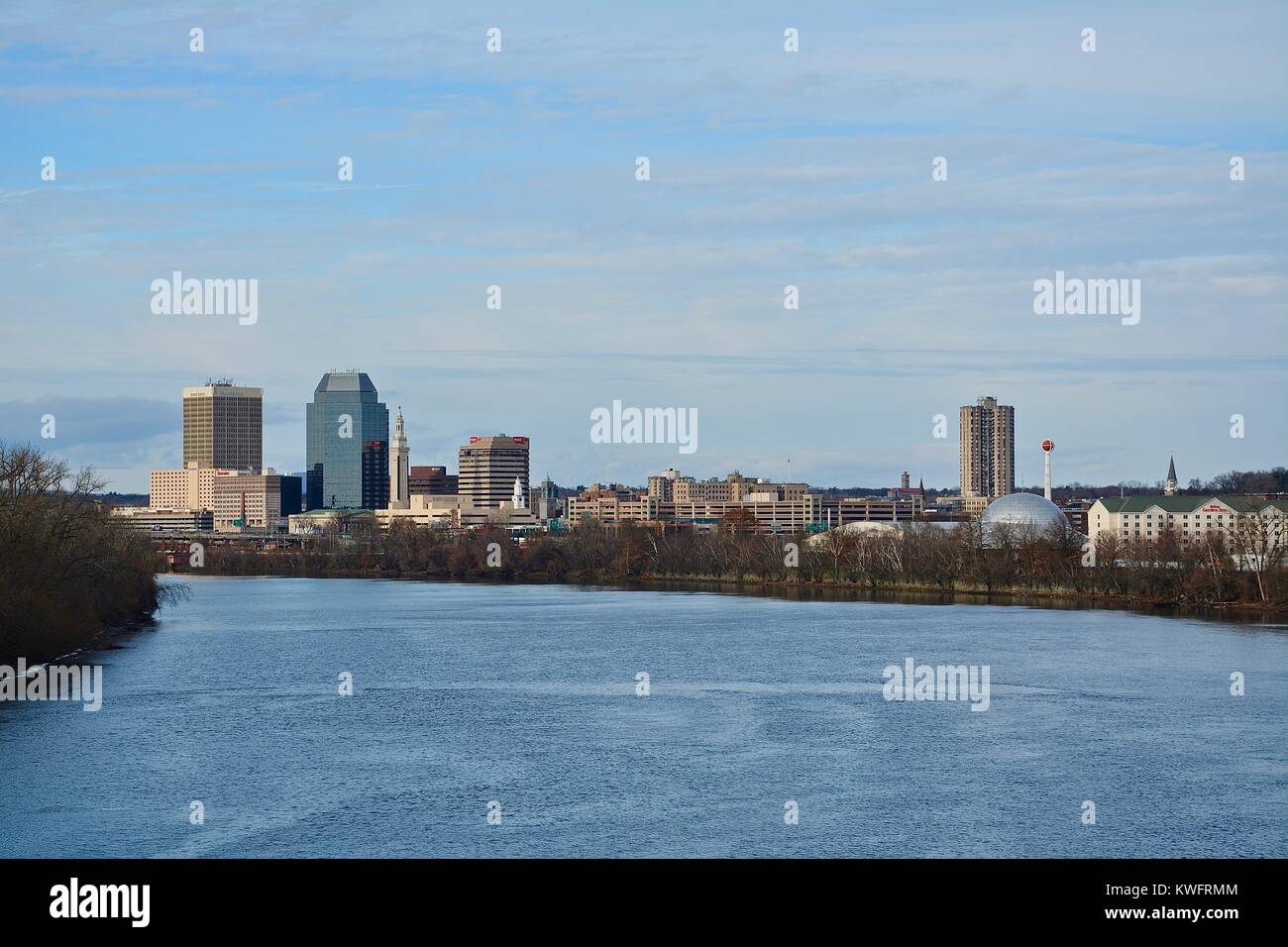 The Springfield Massachusetts skyline, showing the Metropolis of ...