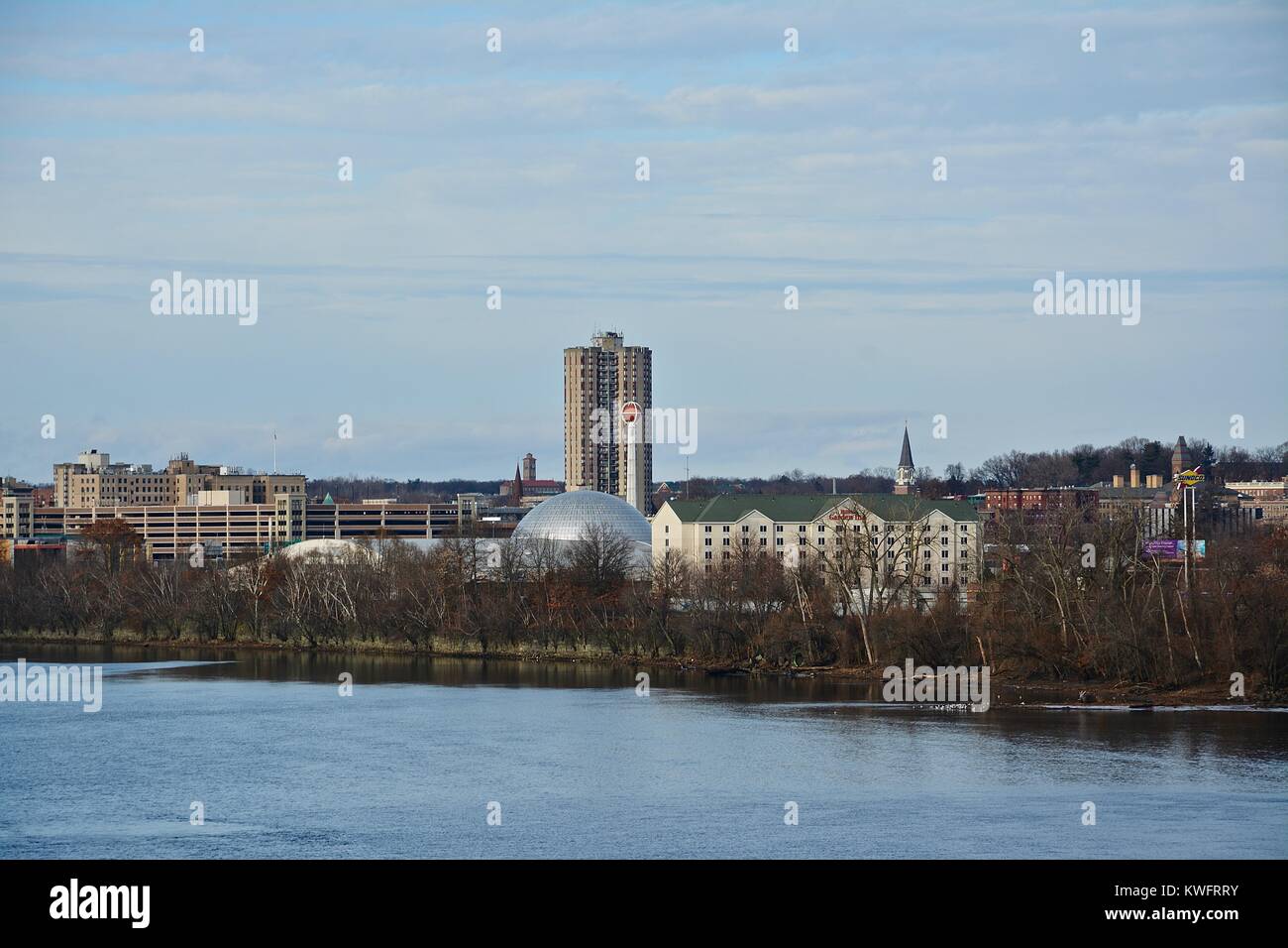 The Springfield Massachusetts skyline, showing the Metropolis of ...