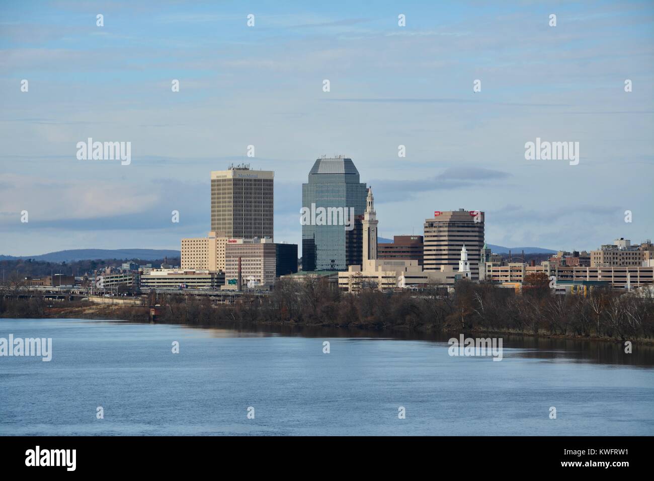 The Springfield Massachusetts skyline, showing the Metropolis of ...