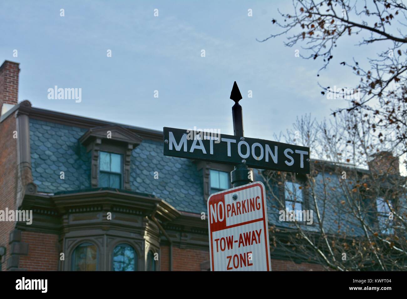 The iconic Mattoon Street Victorian Row House historic district in ...