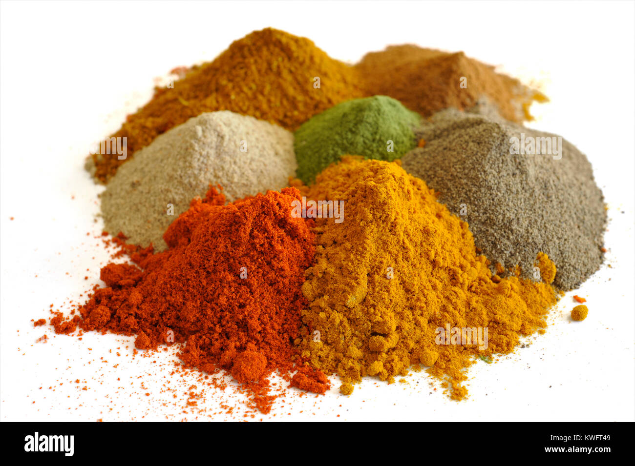 Various powdered spices herbs hi-res stock photography and images - Alamy