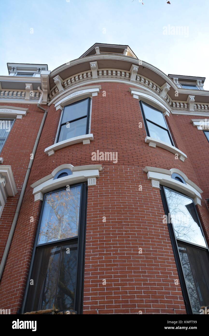 The iconic Mattoon Street Victorian Row House historic district in ...