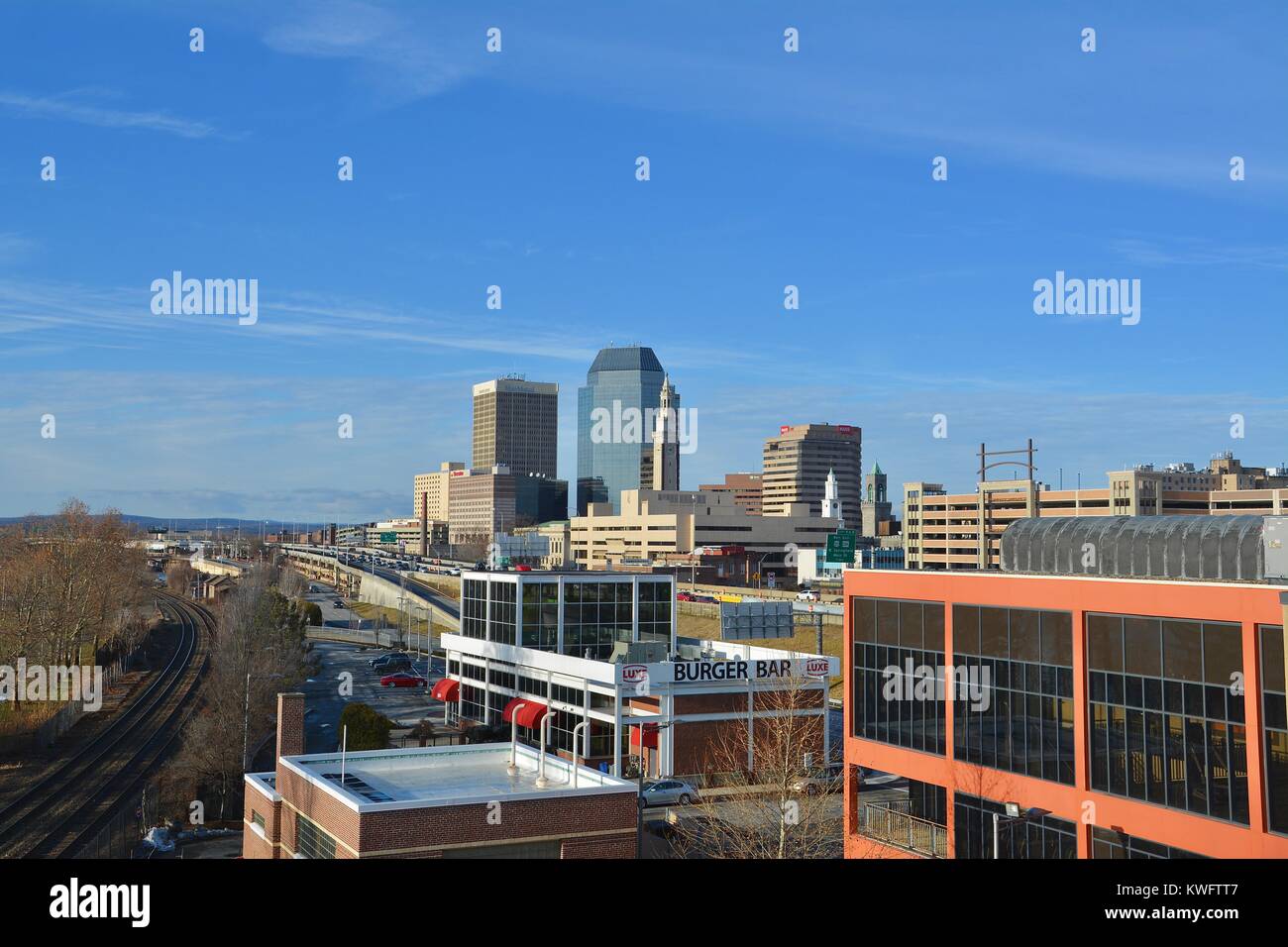 The Springfield Massachusetts skyline, showing the Metropolis of ...