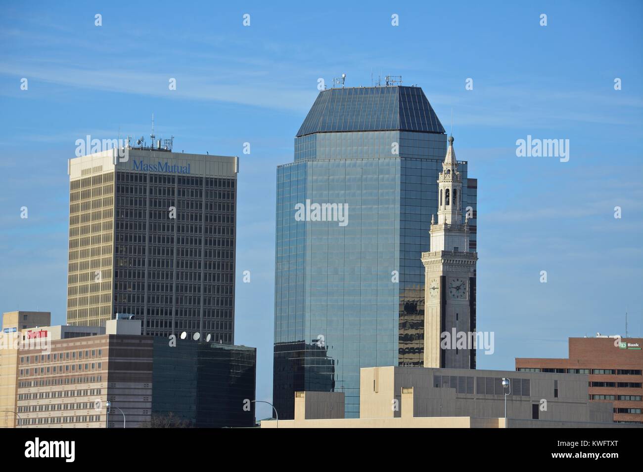 The Springfield Massachusetts skyline, showing the Metropolis of ...